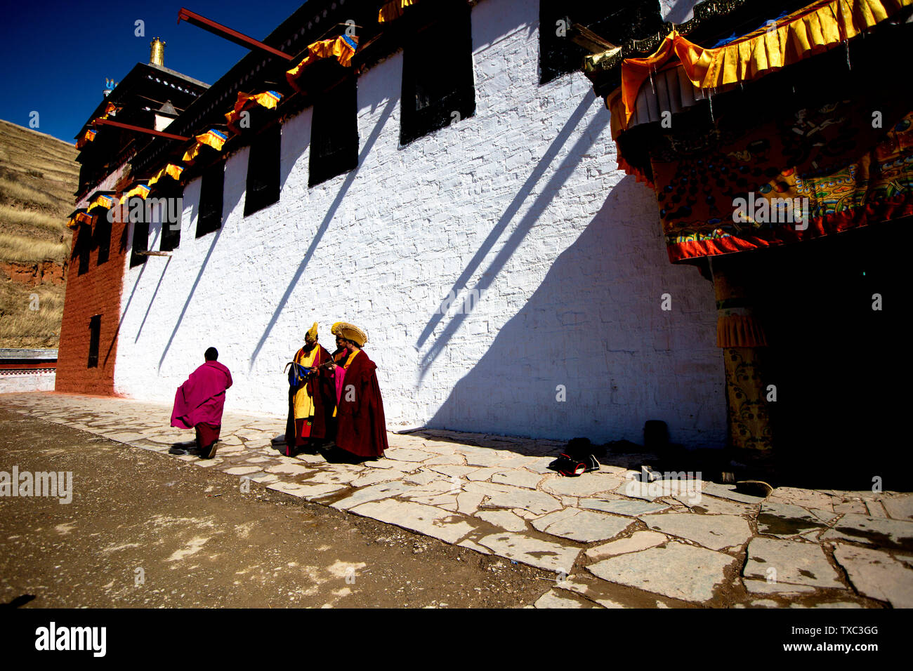 Gannan folk customs, humanistic scenery prairie monastery beautiful ...