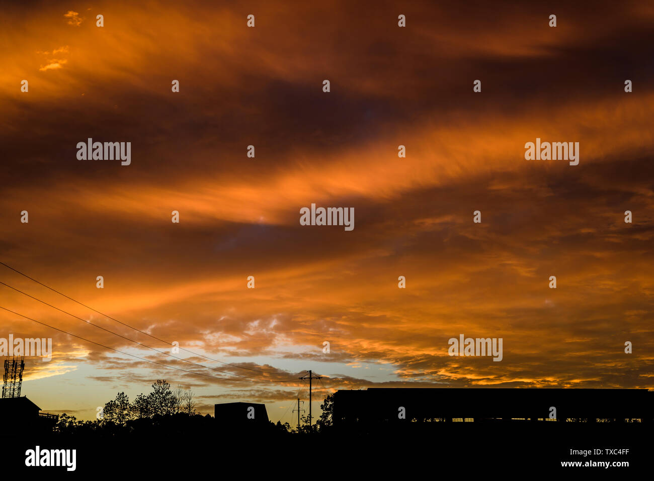 Sunset, twilight night Stock Photo - Alamy