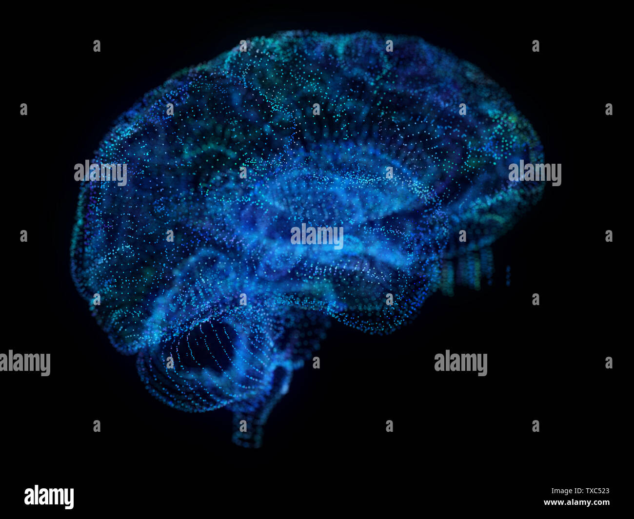 3d rendered illustration of an abstract plexus brain Stock Photo - Alamy
