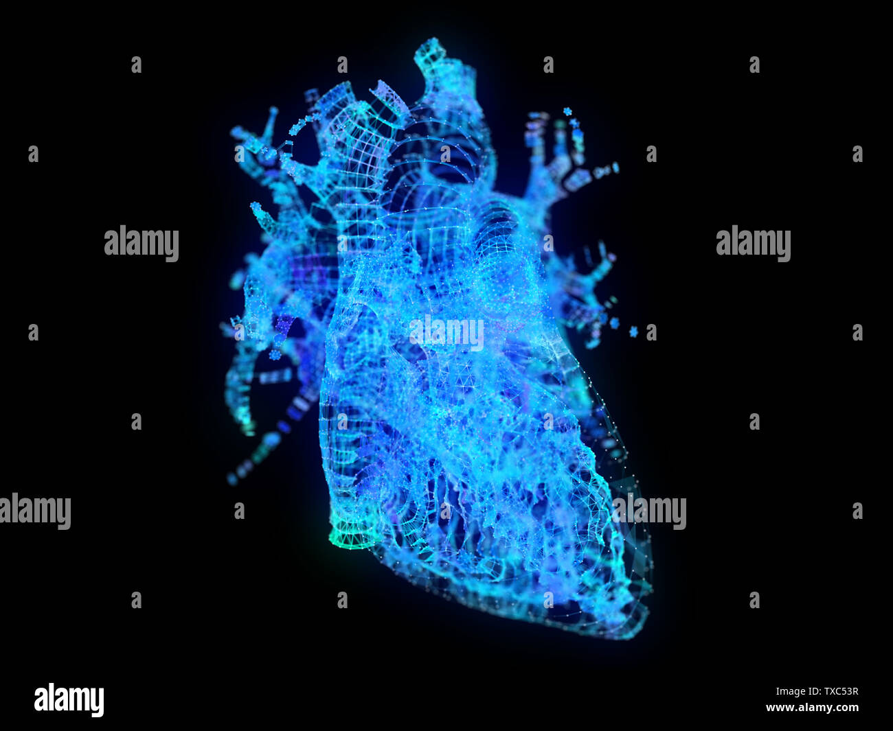 3d rendered illustration of a plexus heart Stock Photo - Alamy