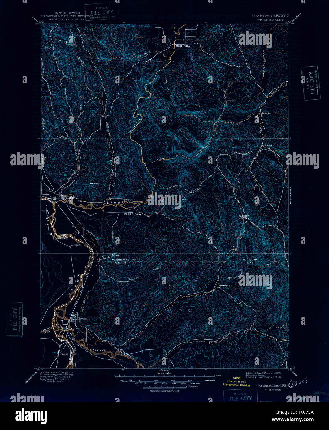 Map of weiser idaho hi-res stock photography and images - Alamy