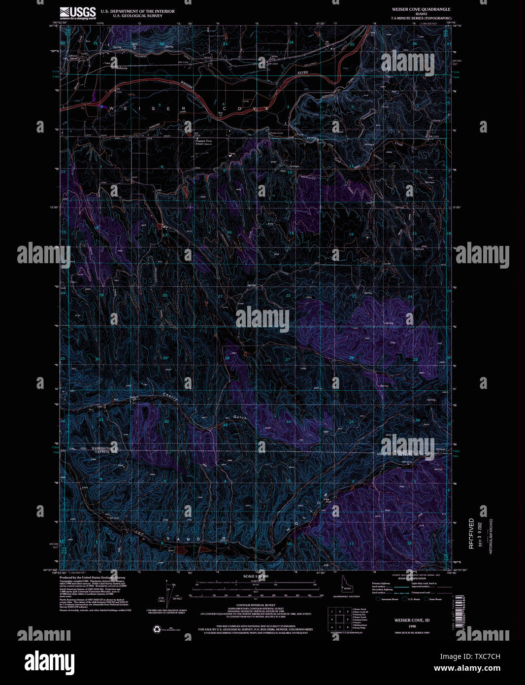 Map of weiser idaho hi-res stock photography and images - Alamy