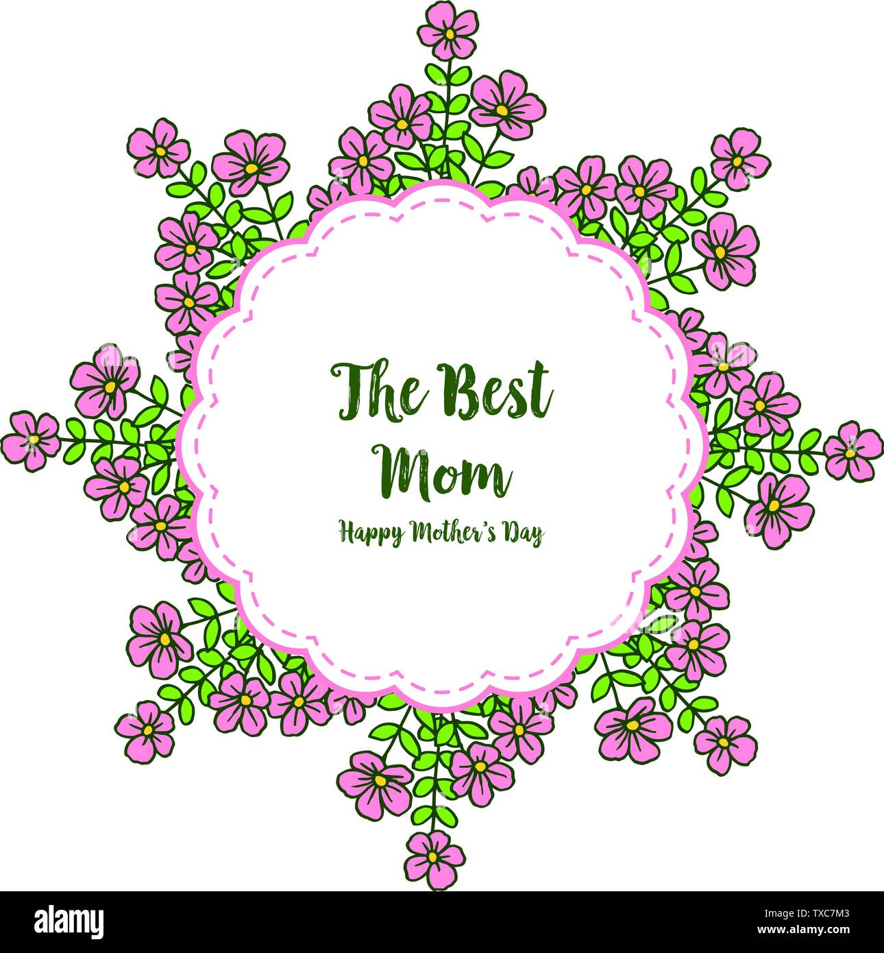 Vector illustration various texture leaf flower frame for writing best ...