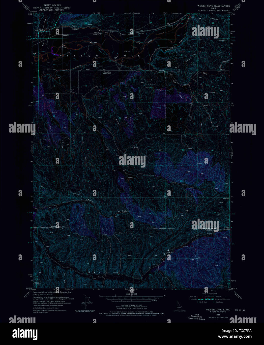 Map of weiser idaho hi-res stock photography and images - Alamy