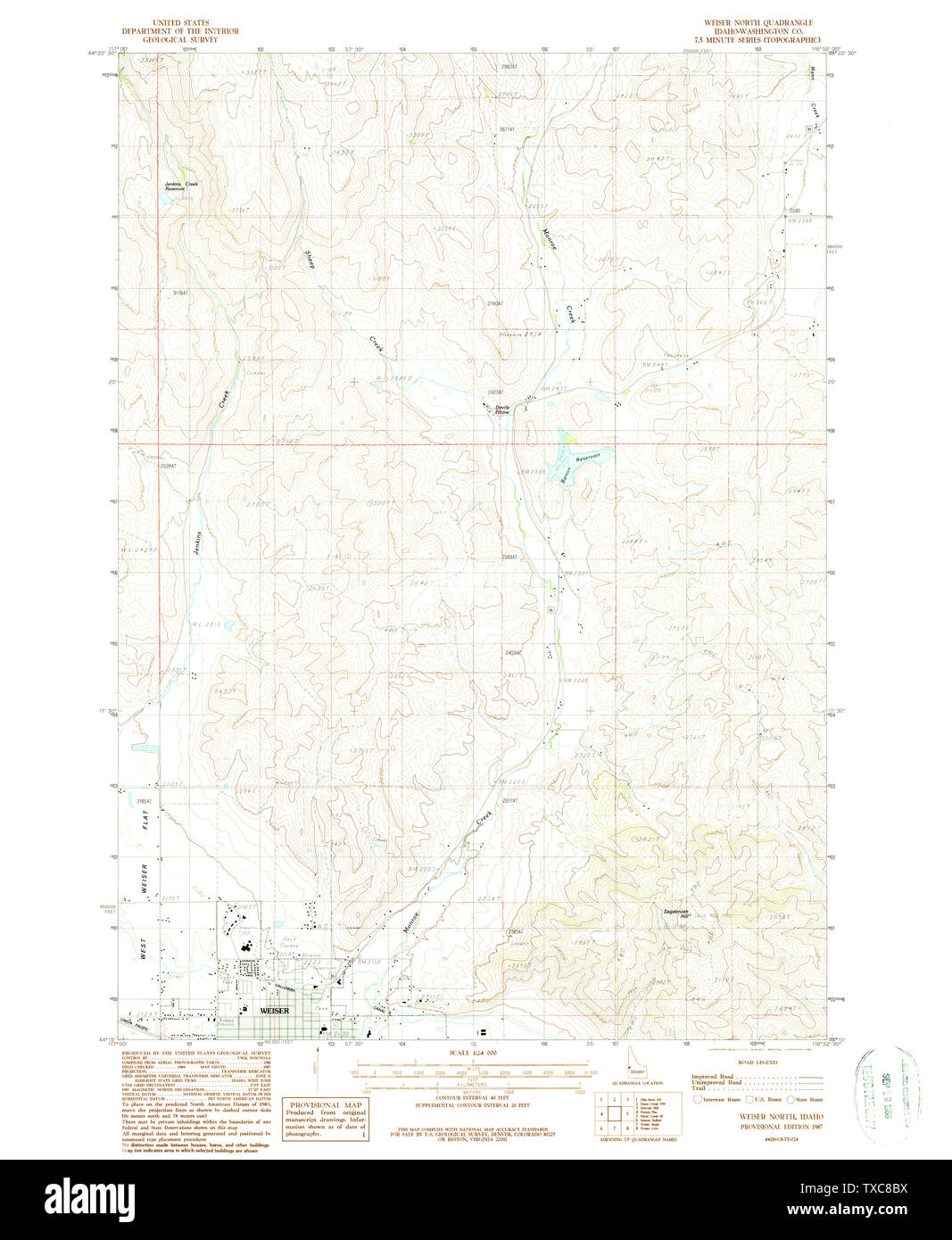Map of weiser idaho hi-res stock photography and images - Alamy