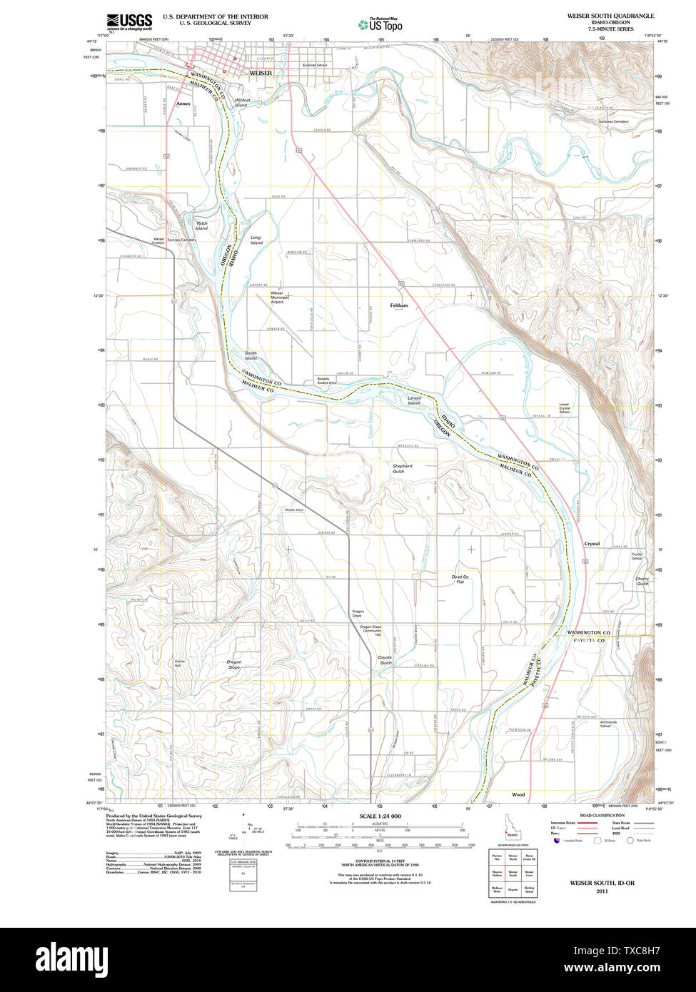 Map of weiser idaho hi-res stock photography and images - Alamy