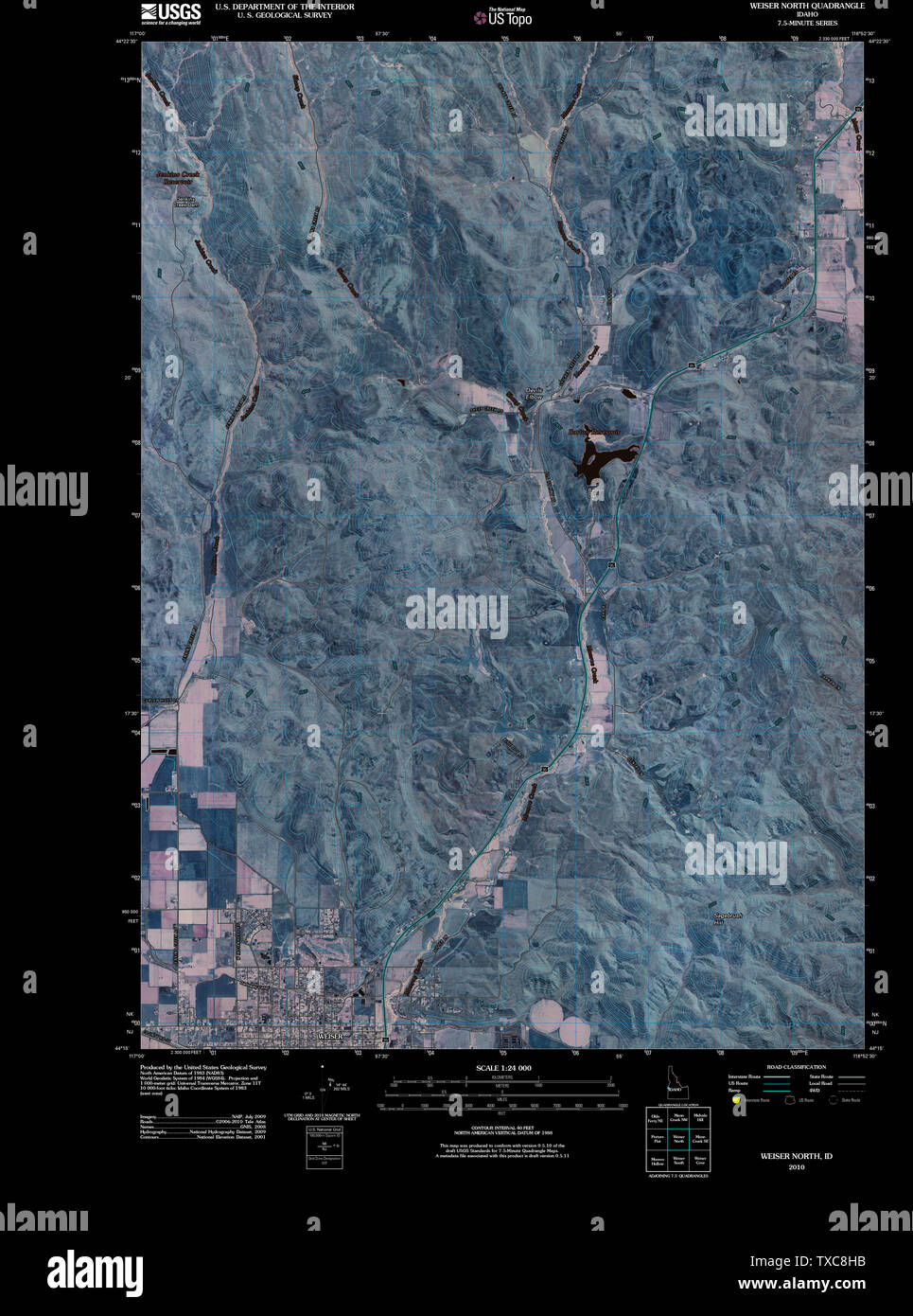 Map of weiser idaho hi-res stock photography and images - Alamy