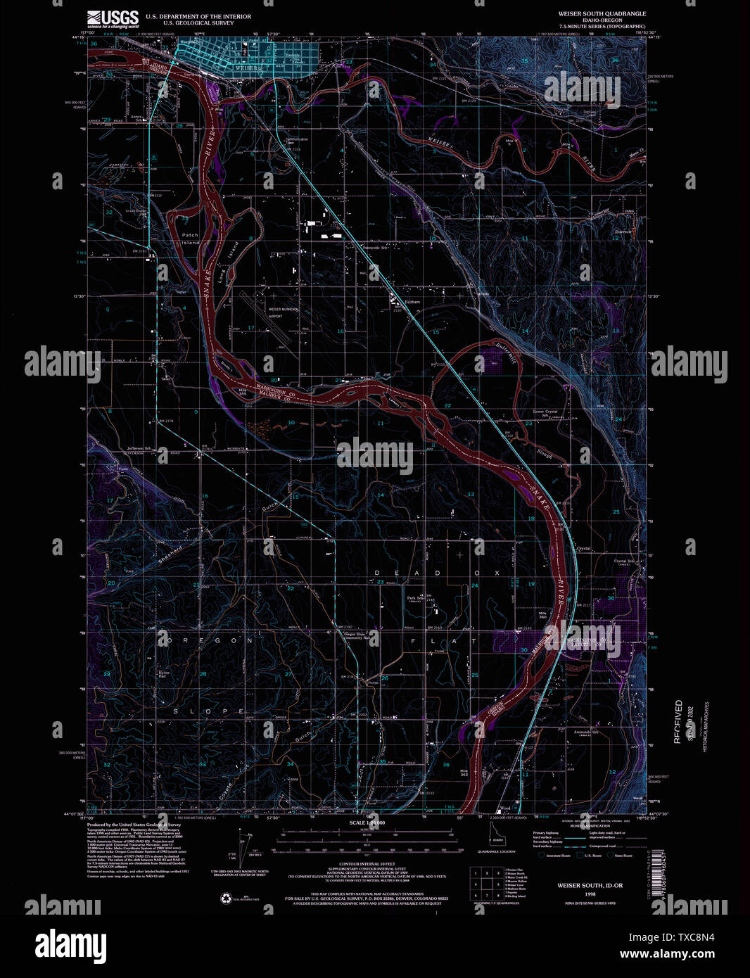 Map of weiser idaho hi-res stock photography and images - Alamy