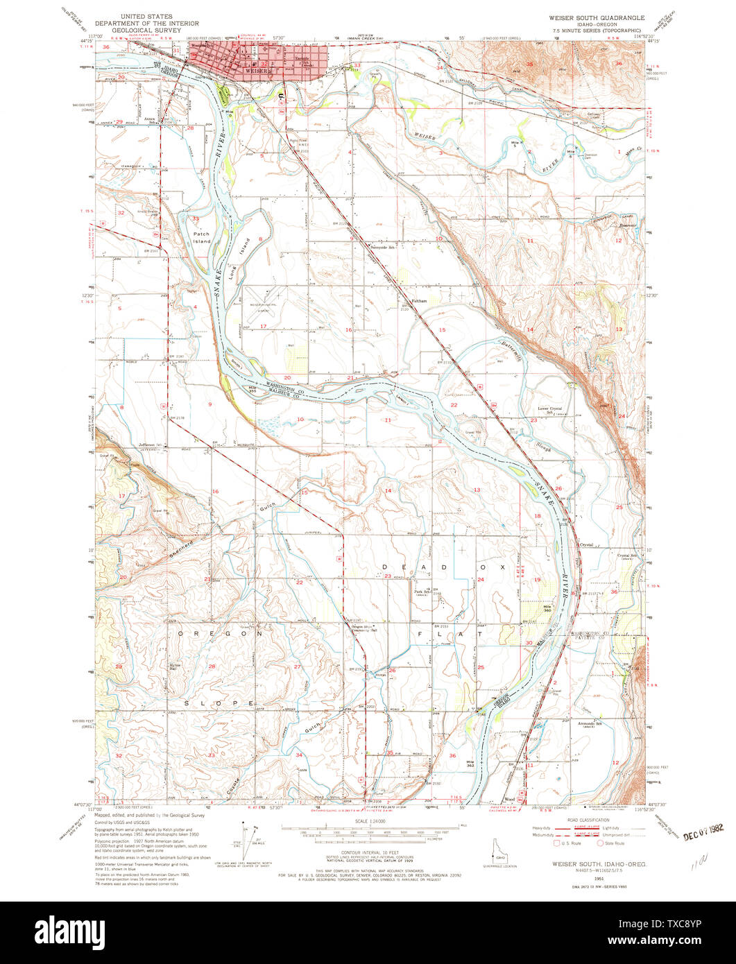Map of weiser idaho hi-res stock photography and images - Alamy
