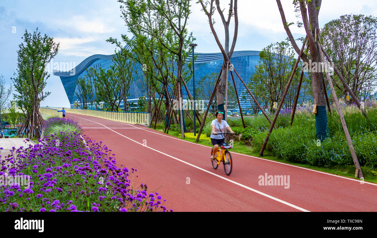 Chengdu Tianfu Green Road scenery Stock Photo - Alamy