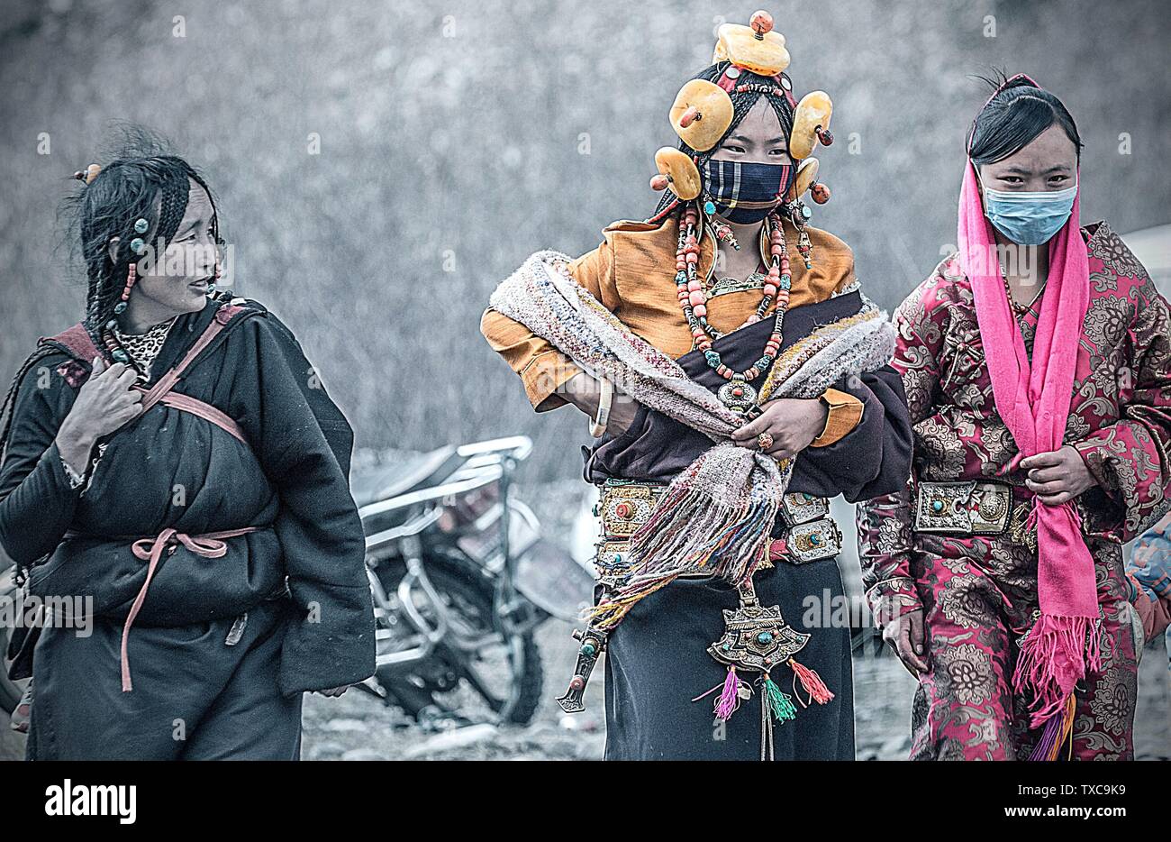 Tibet, Tibetan names, children, women, documentary humanities Stock ...