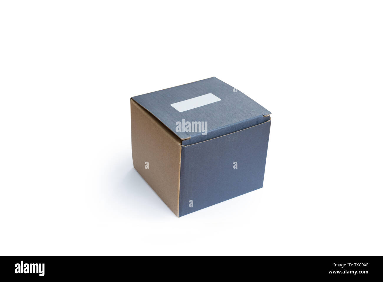 Box with isolated cardboard Stock Photo - Alamy