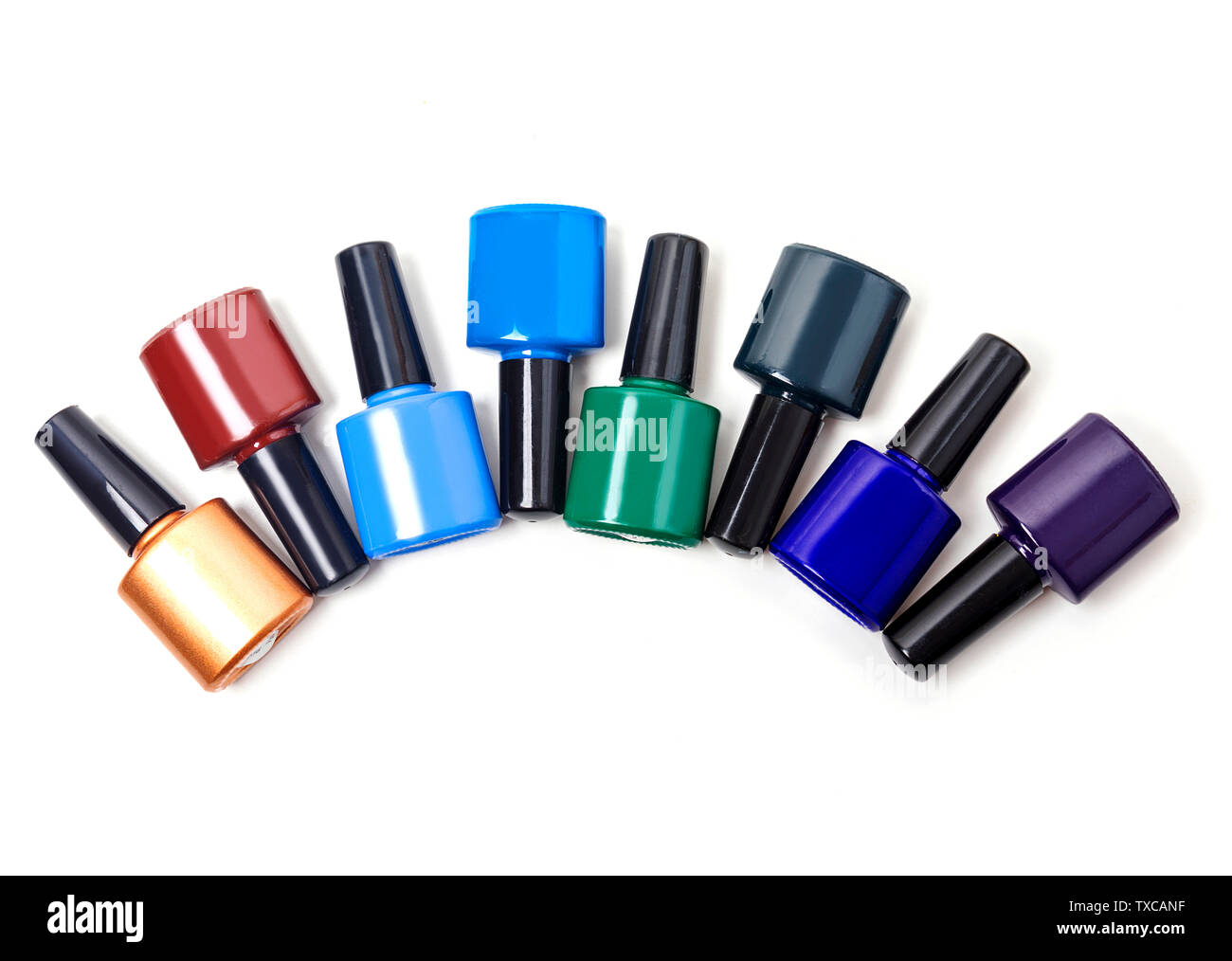 A line of nail polish Stock Photo - Alamy