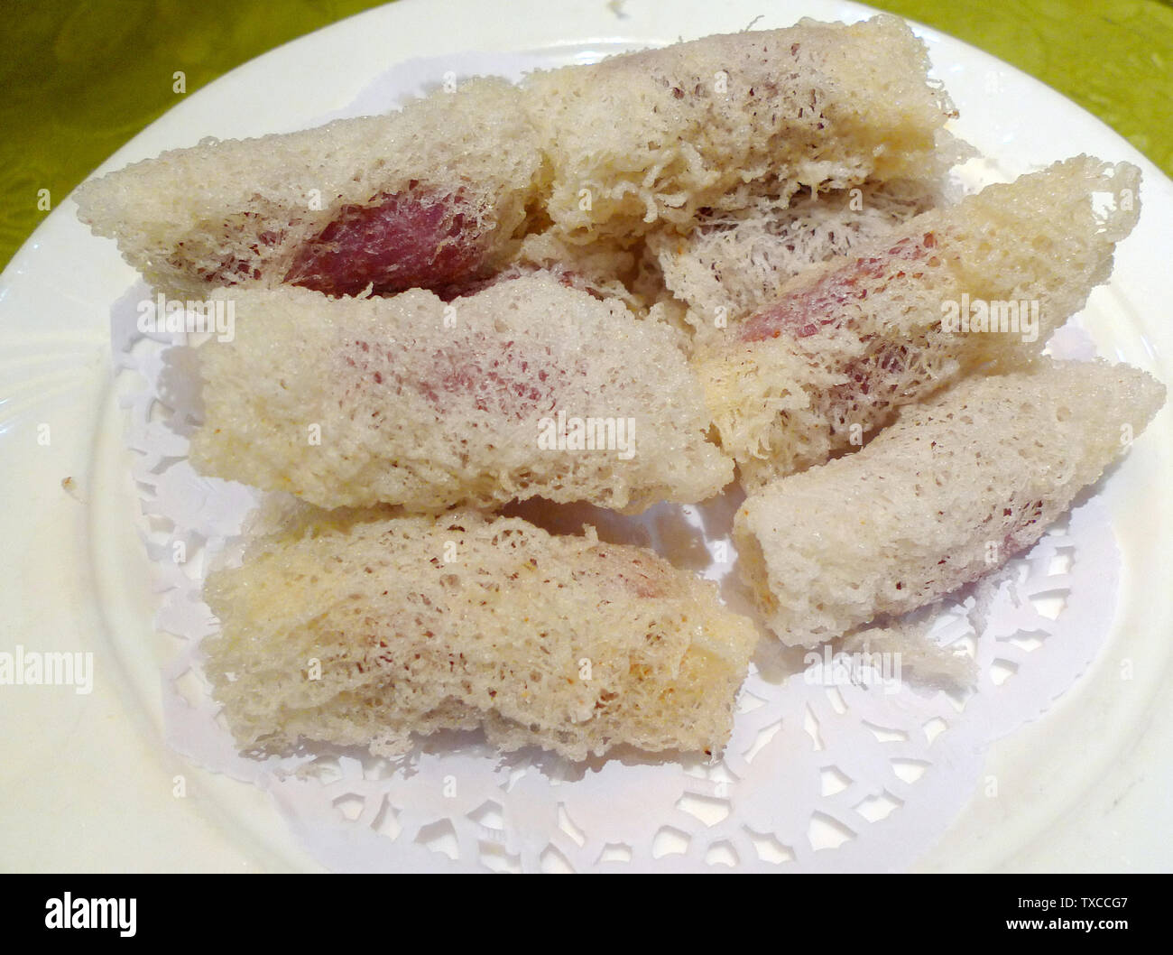 Purple Potato Spring Roll Stock Photo - Alamy