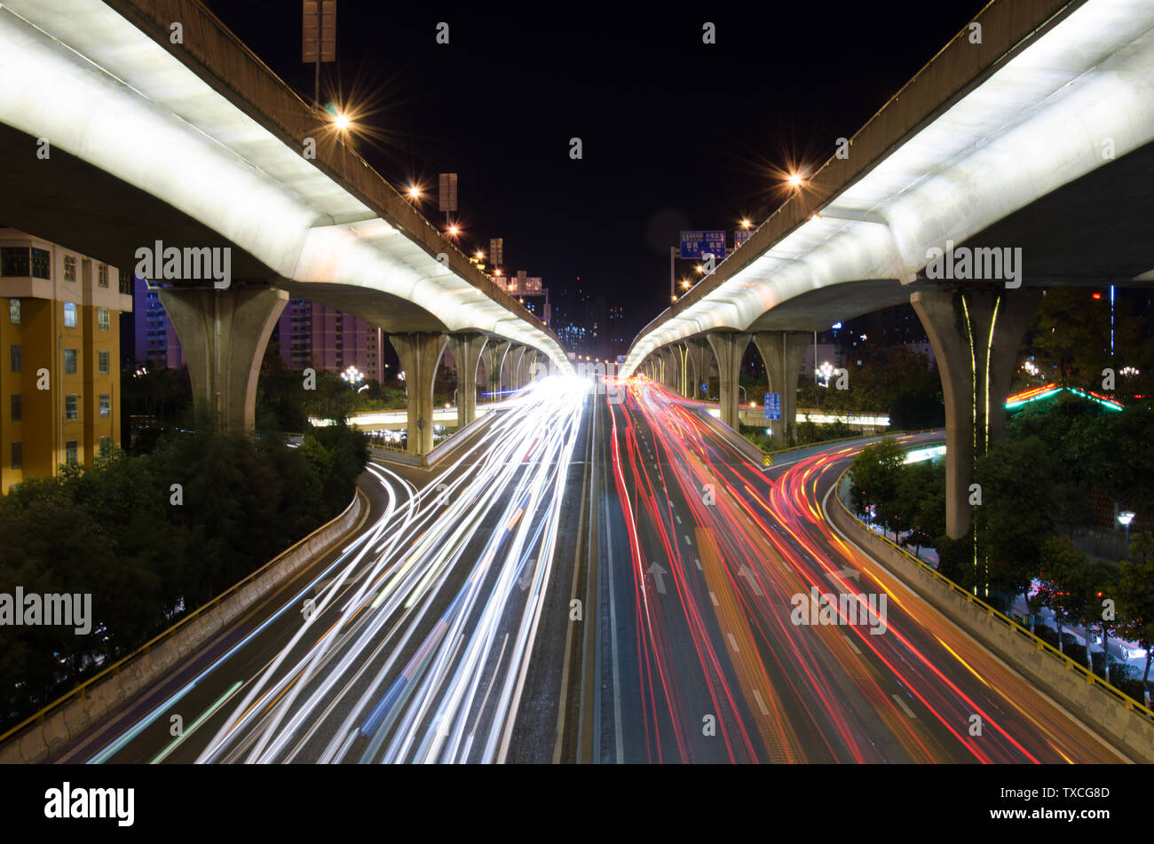 Night view of Kunming city Stock Photo - Alamy