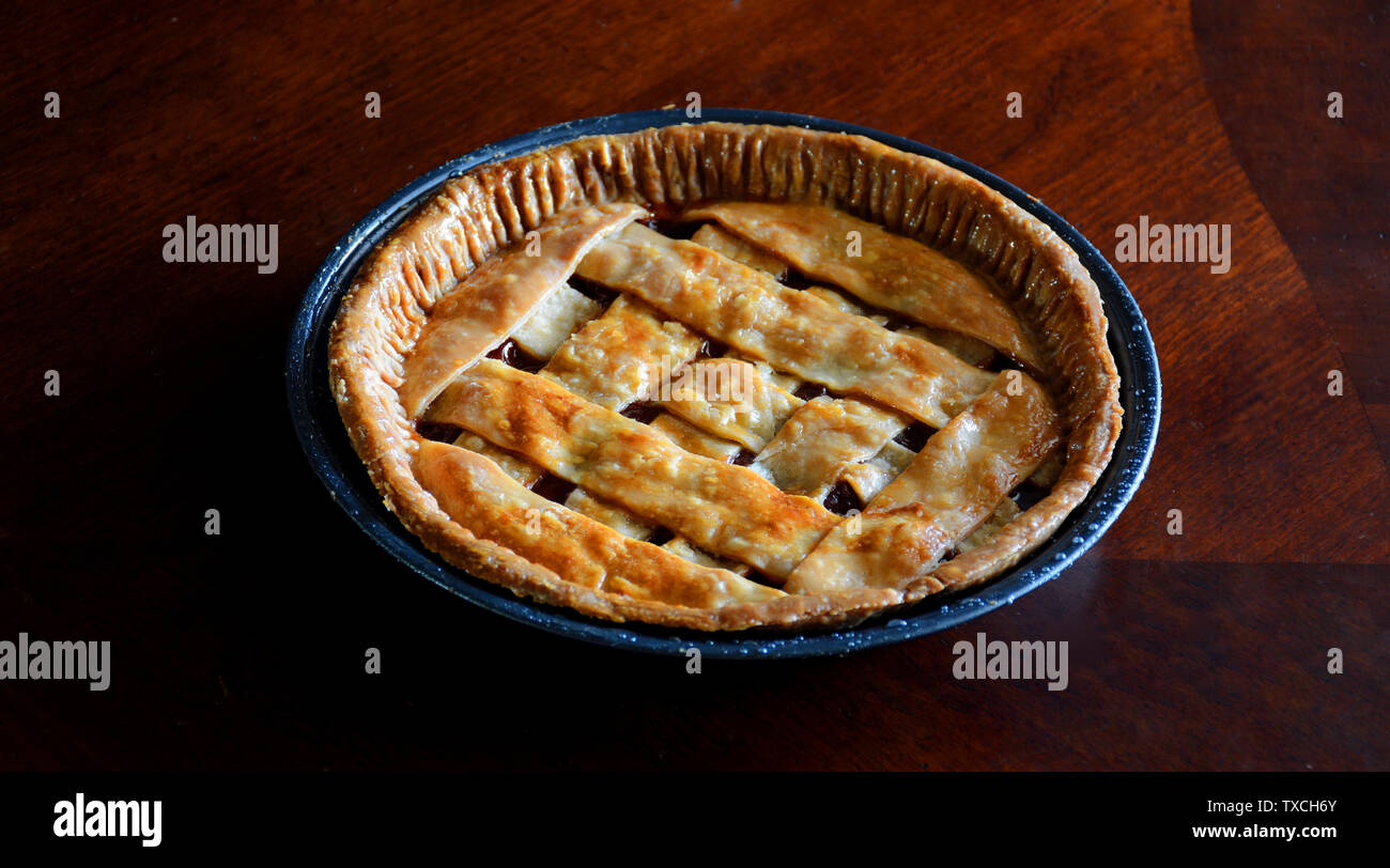 Guava Pie on the Table With a beautiful Illumination perspective Stock ...