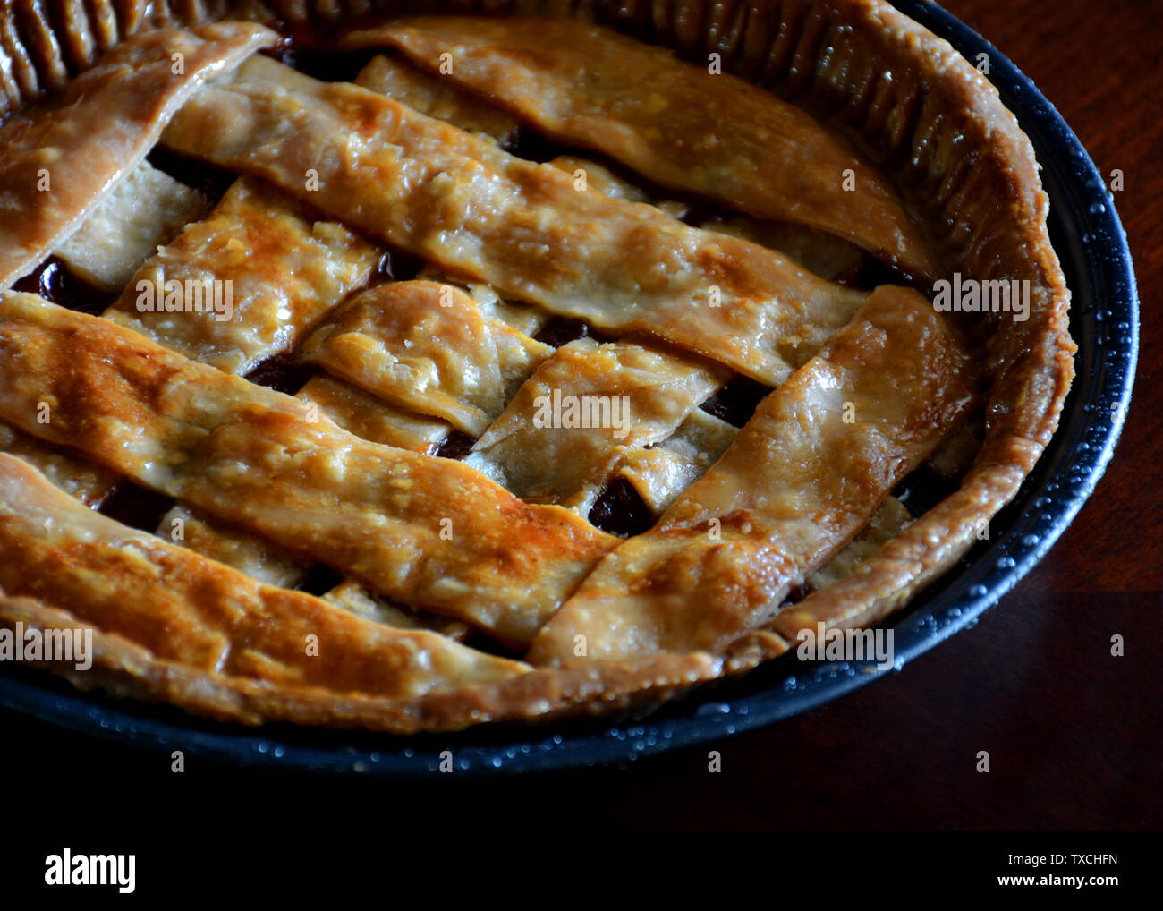 Guava Pie on the Table With a beautiful Illumination perspective Stock ...