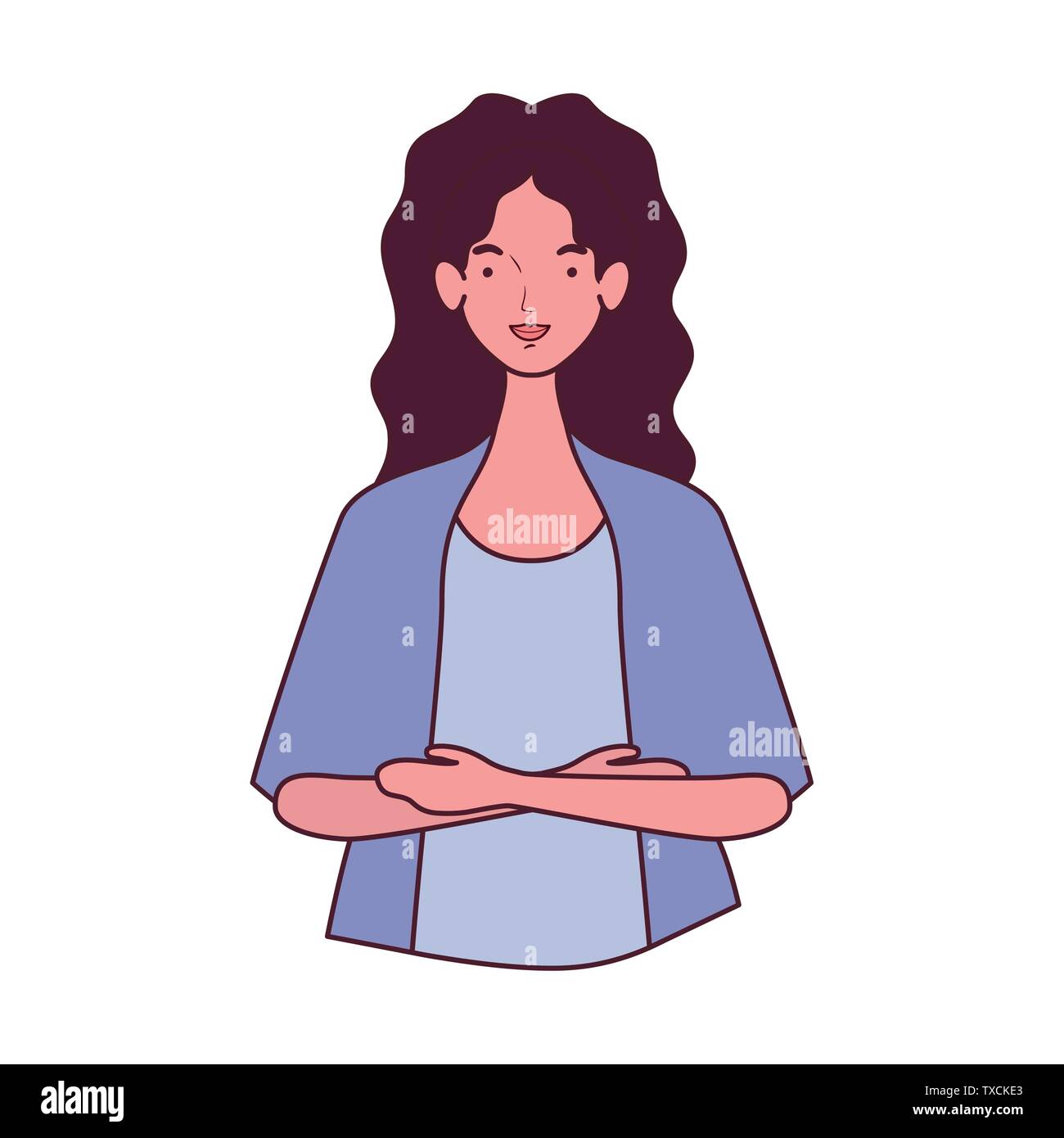 young woman on white background Stock Vector Image & Art - Alamy