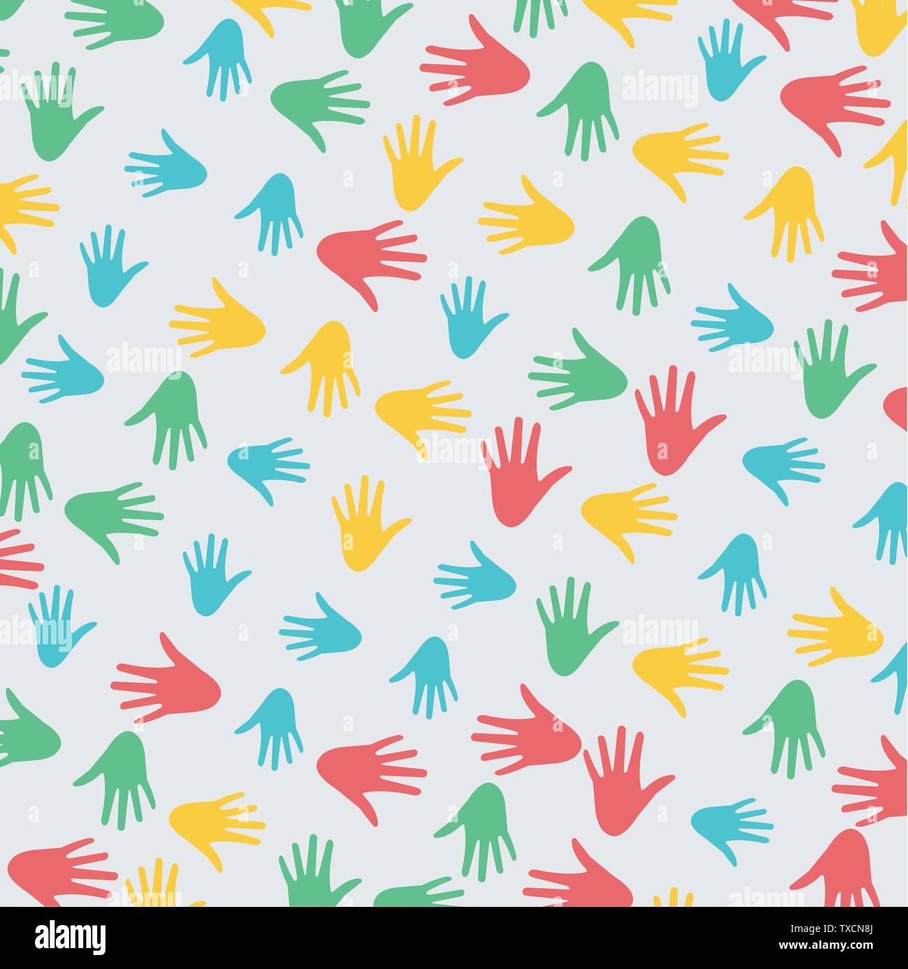 diversity hand pattern vector illustration Stock Vector Image & Art - Alamy