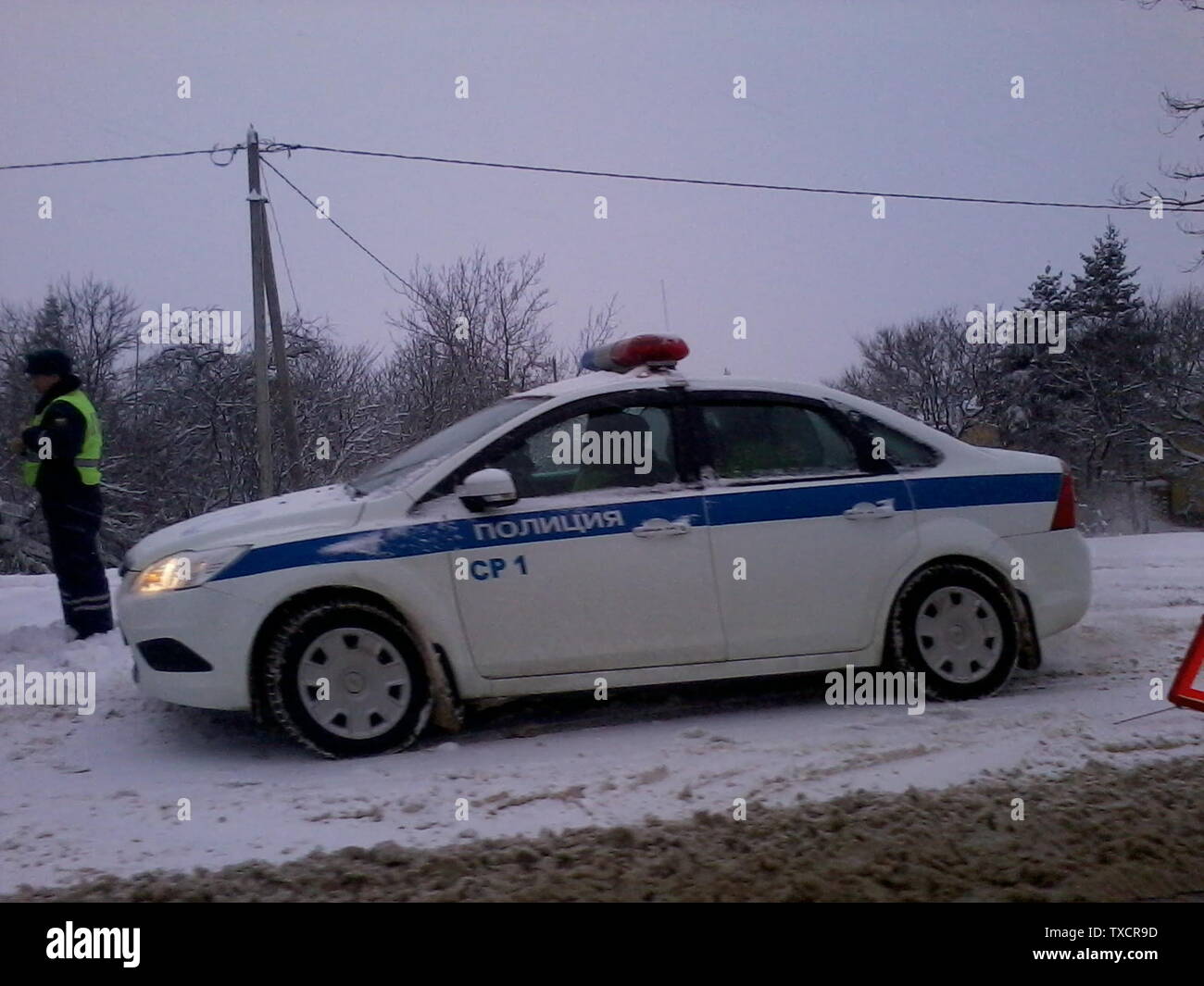 Russian police car hi-res stock photography and images - Alamy