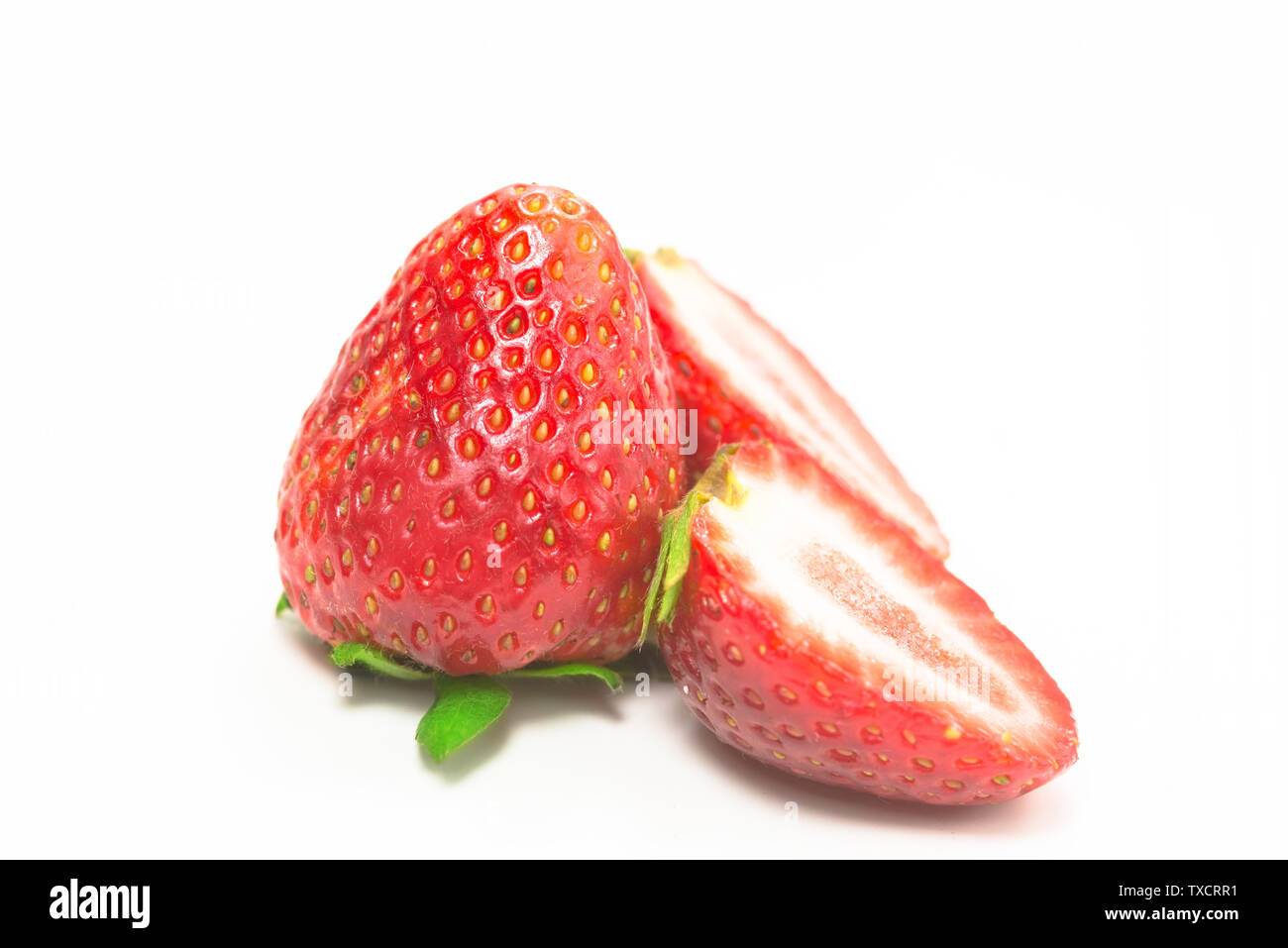Cross section of a strawberry Cut Out Stock Images & Pictures - Alamy