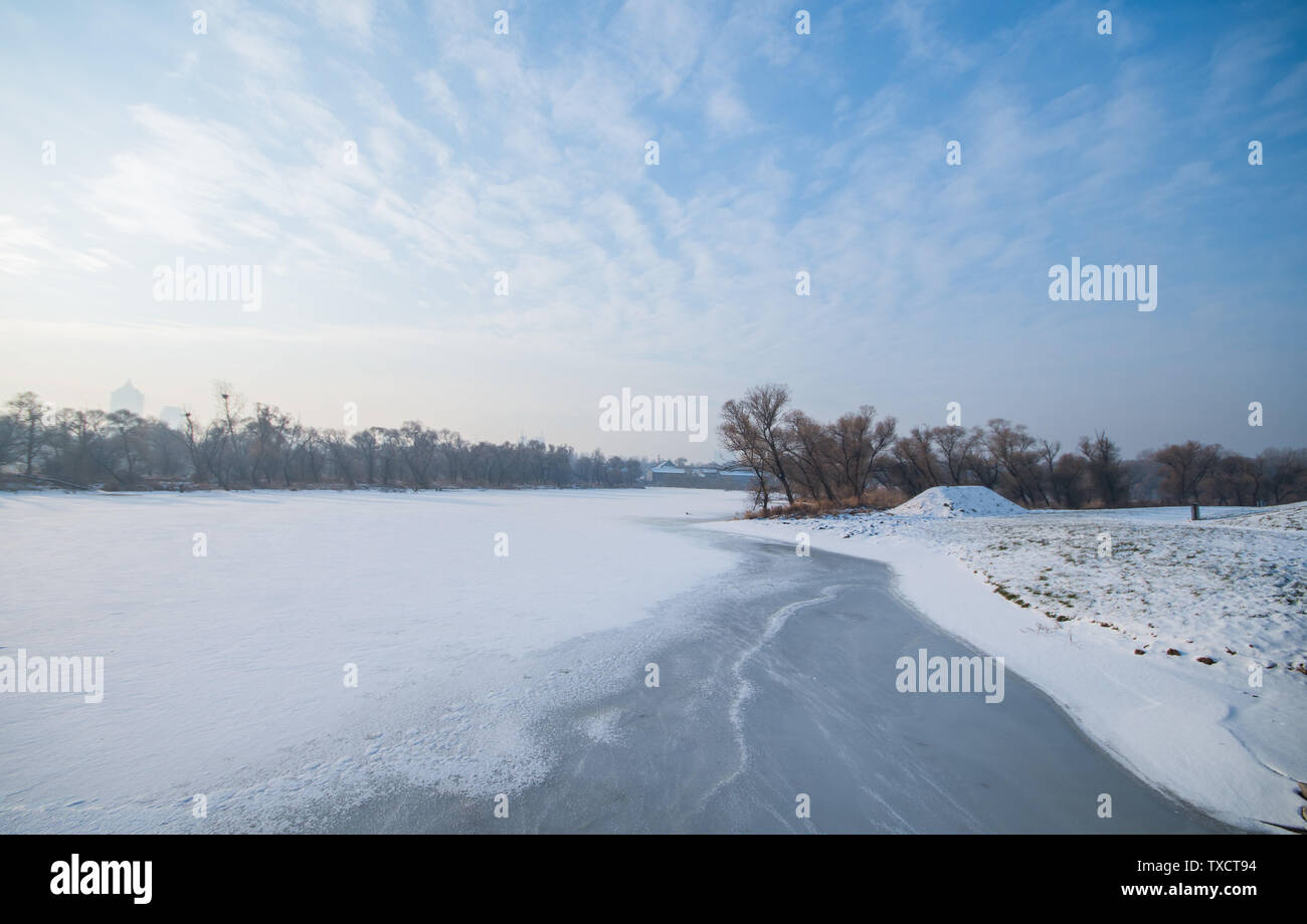 Snow view of Harbin Stock Photo - Alamy