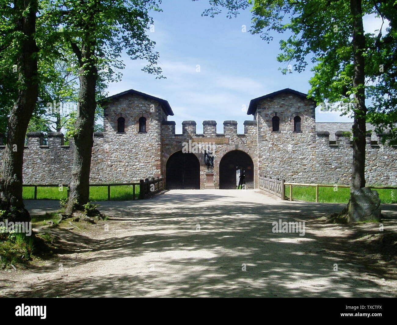 The porta praetoria main gate of the saalburg roman fort hi-res stock ...