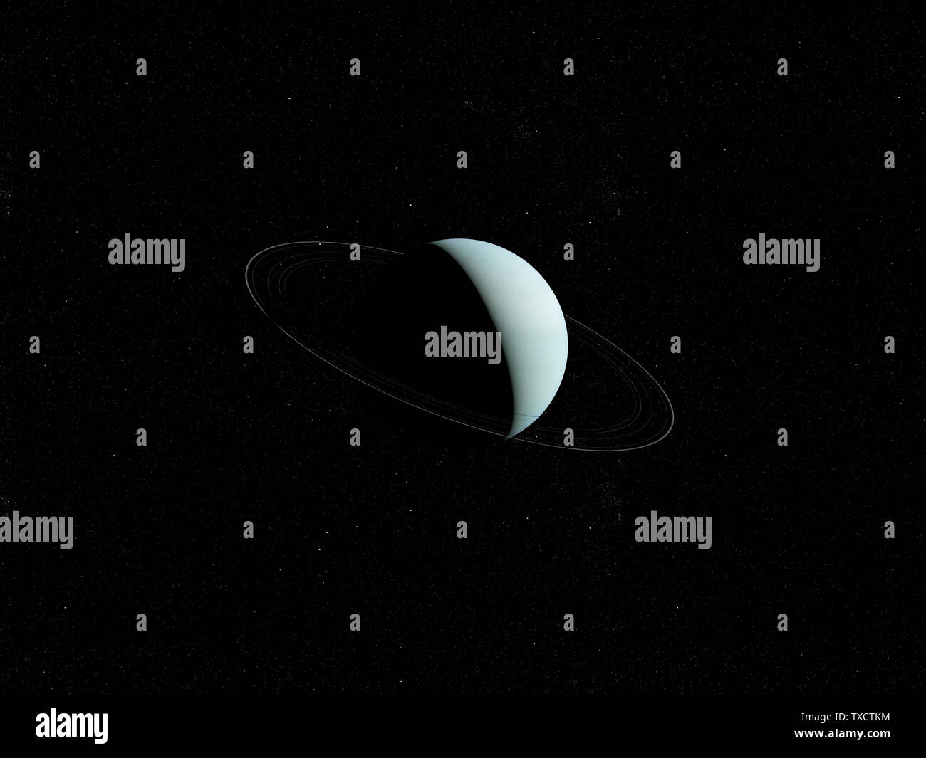 3d rendered illustration of the uranus Stock Photo - Alamy