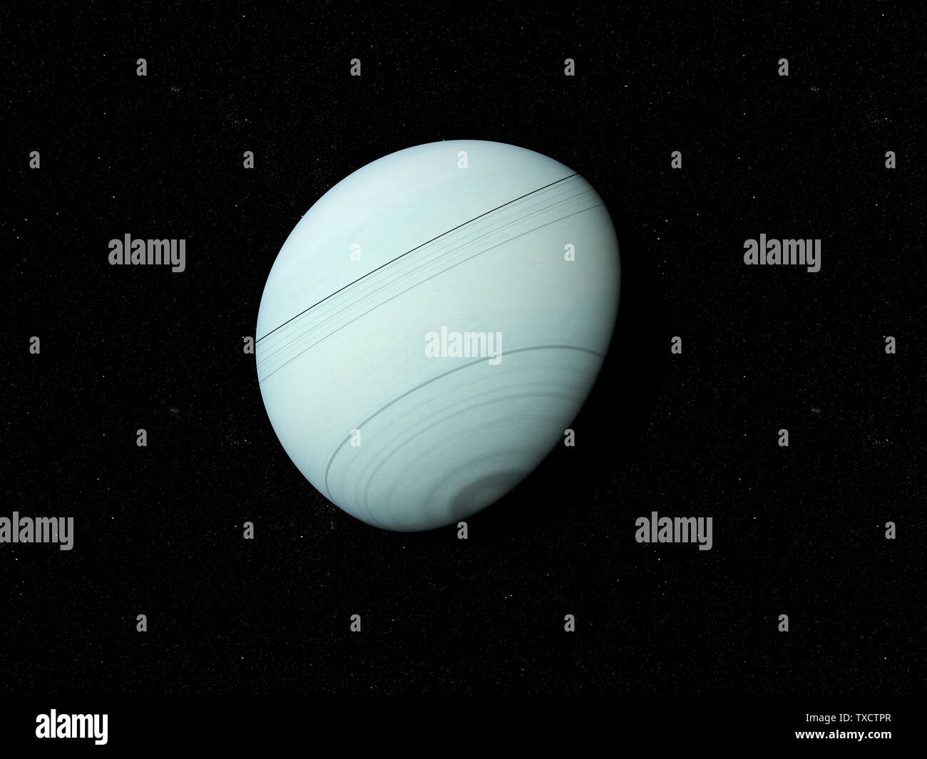 3d rendered illustration of the uranus Stock Photo - Alamy