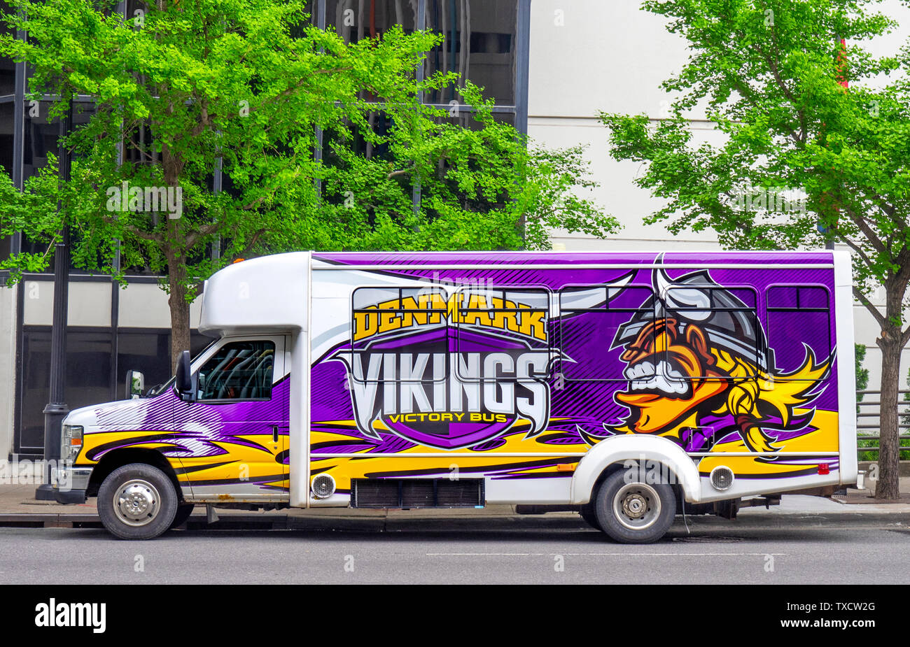 Denmark vikings victory bus hi-res stock photography and images - Alamy