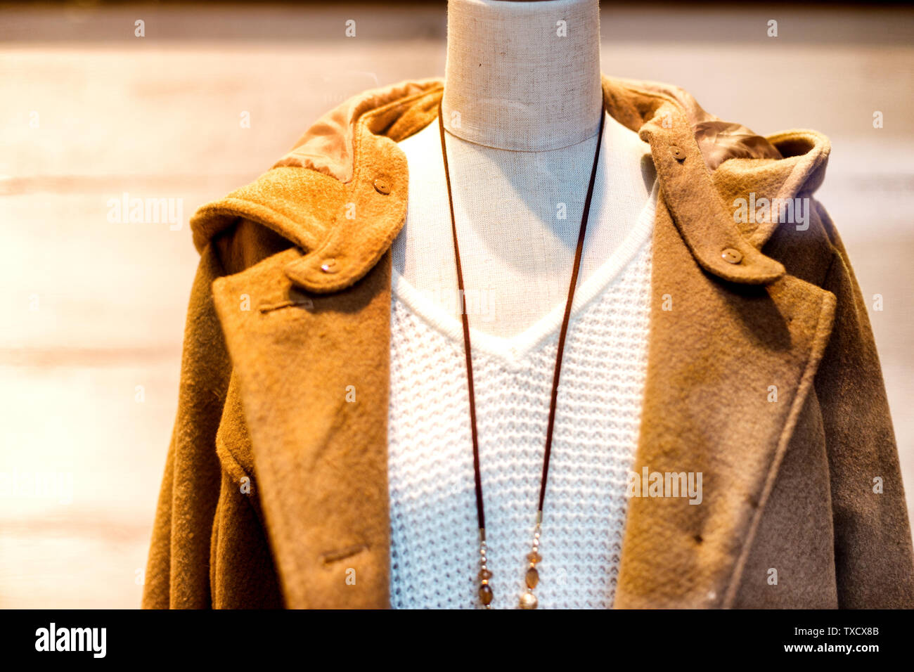 beautiful fashionable clothes in fashion store Stock Photo - Alamy