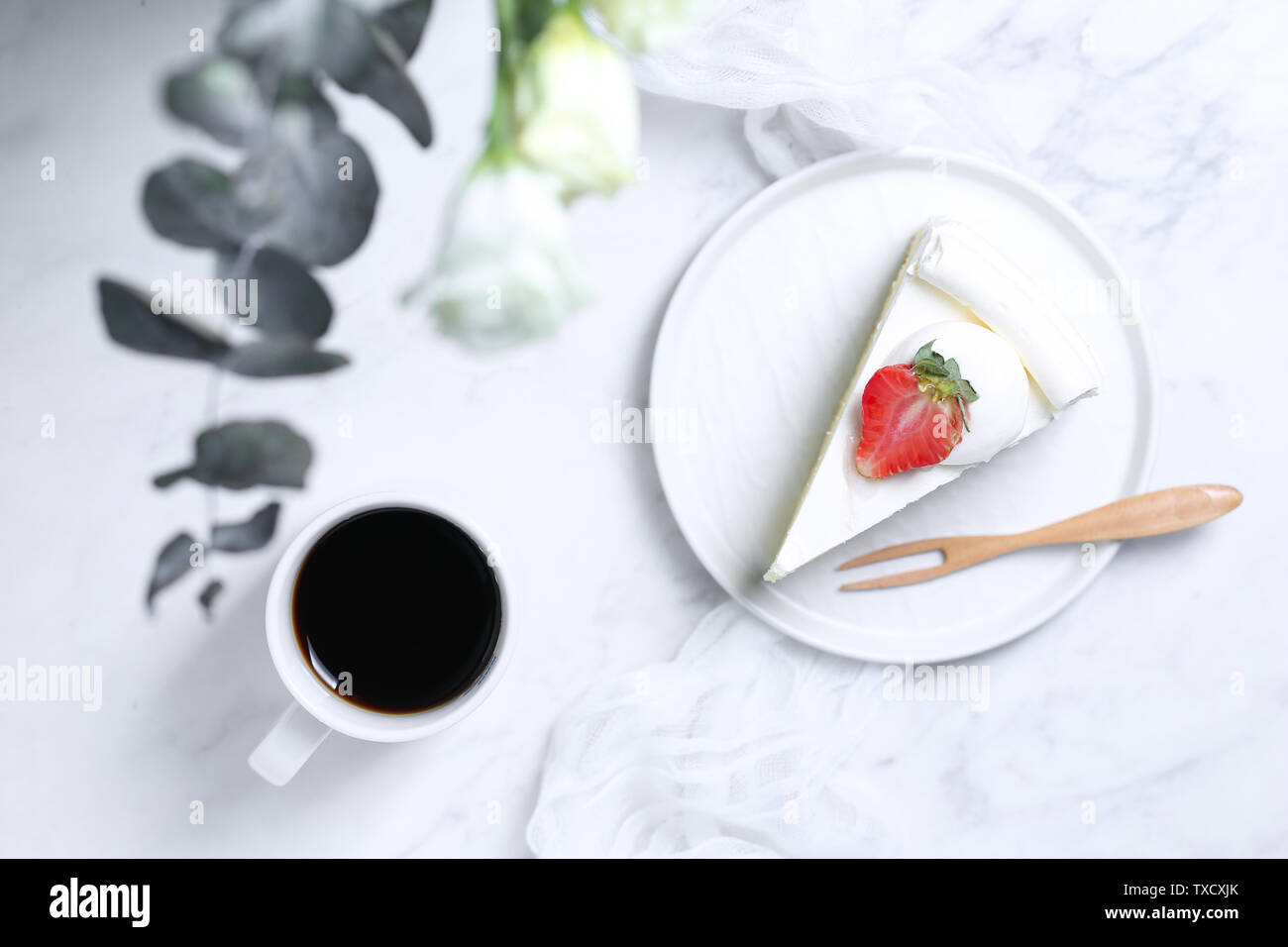 Strawberry cream Qi Feng cake Stock Photo - Alamy
