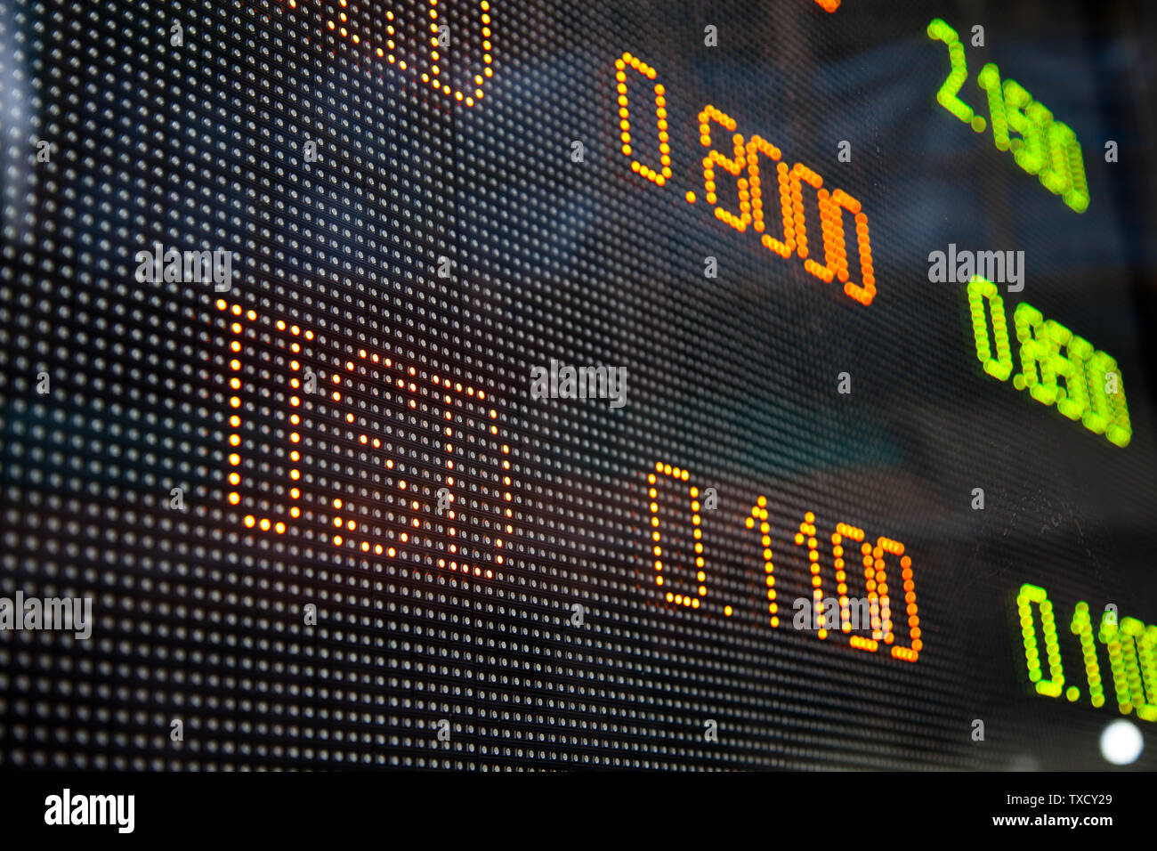 Display of Stock Market quotes Stock Photo - Alamy