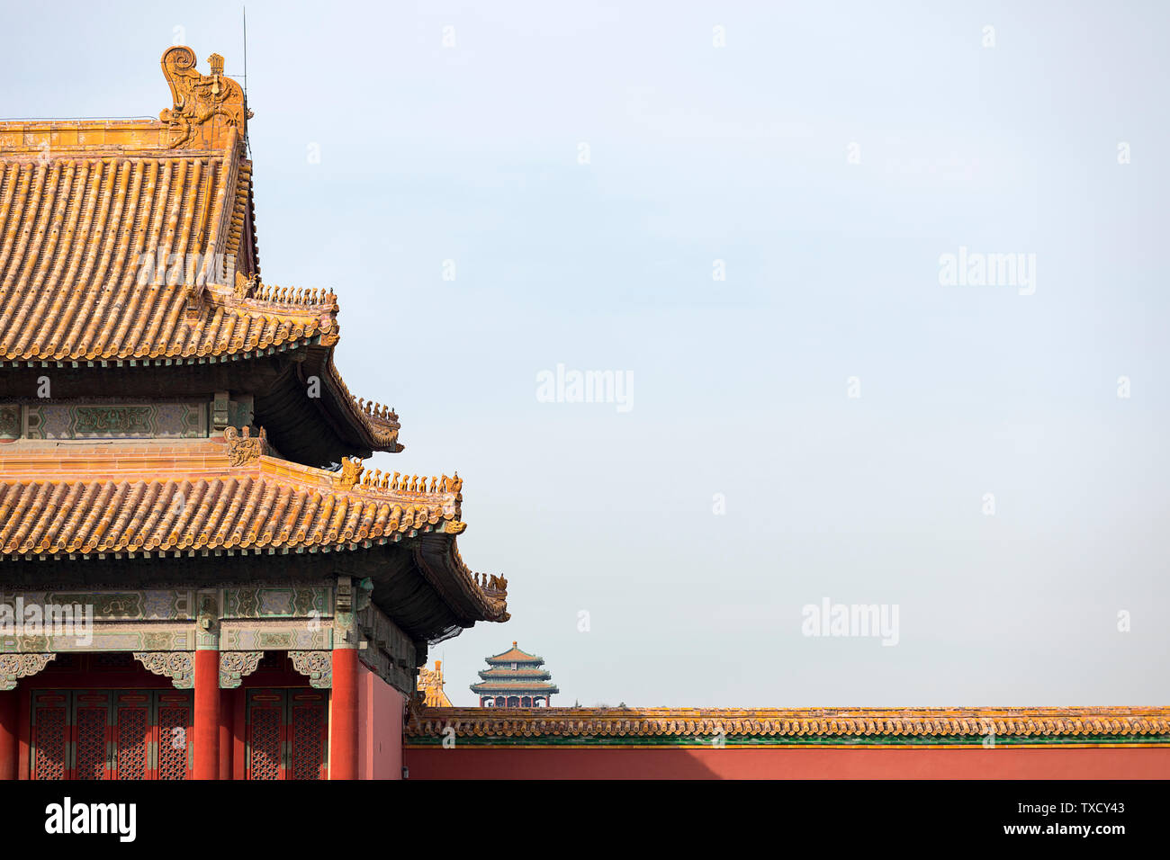Architectural texture of the Imperial Palace Museum in Beijing Stock ...
