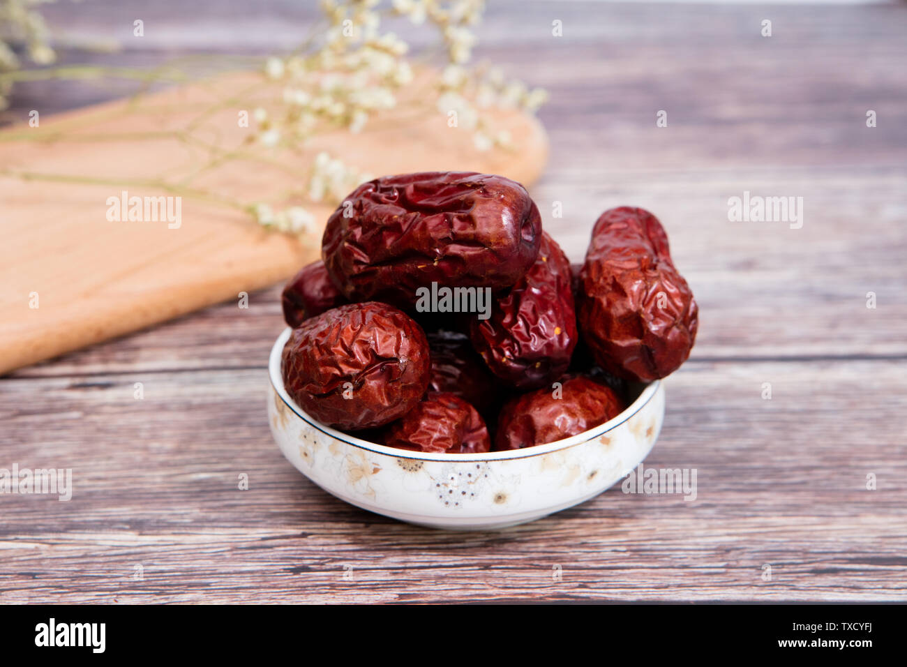 Dried fruit jujube and field jujube big red jujube Stock Photo - Alamy