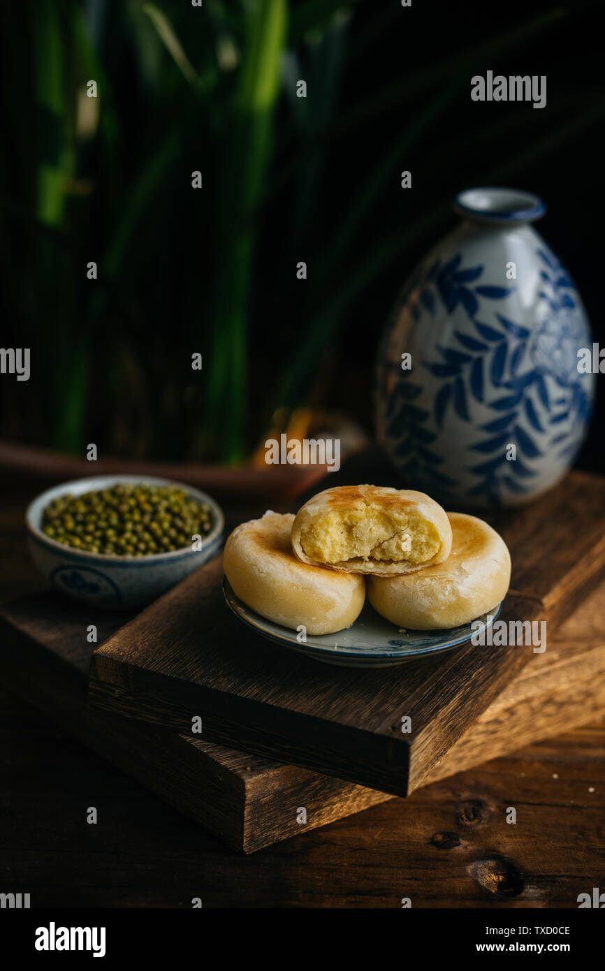 Mung bean cake. Mung bean cake Stock Photo - Alamy