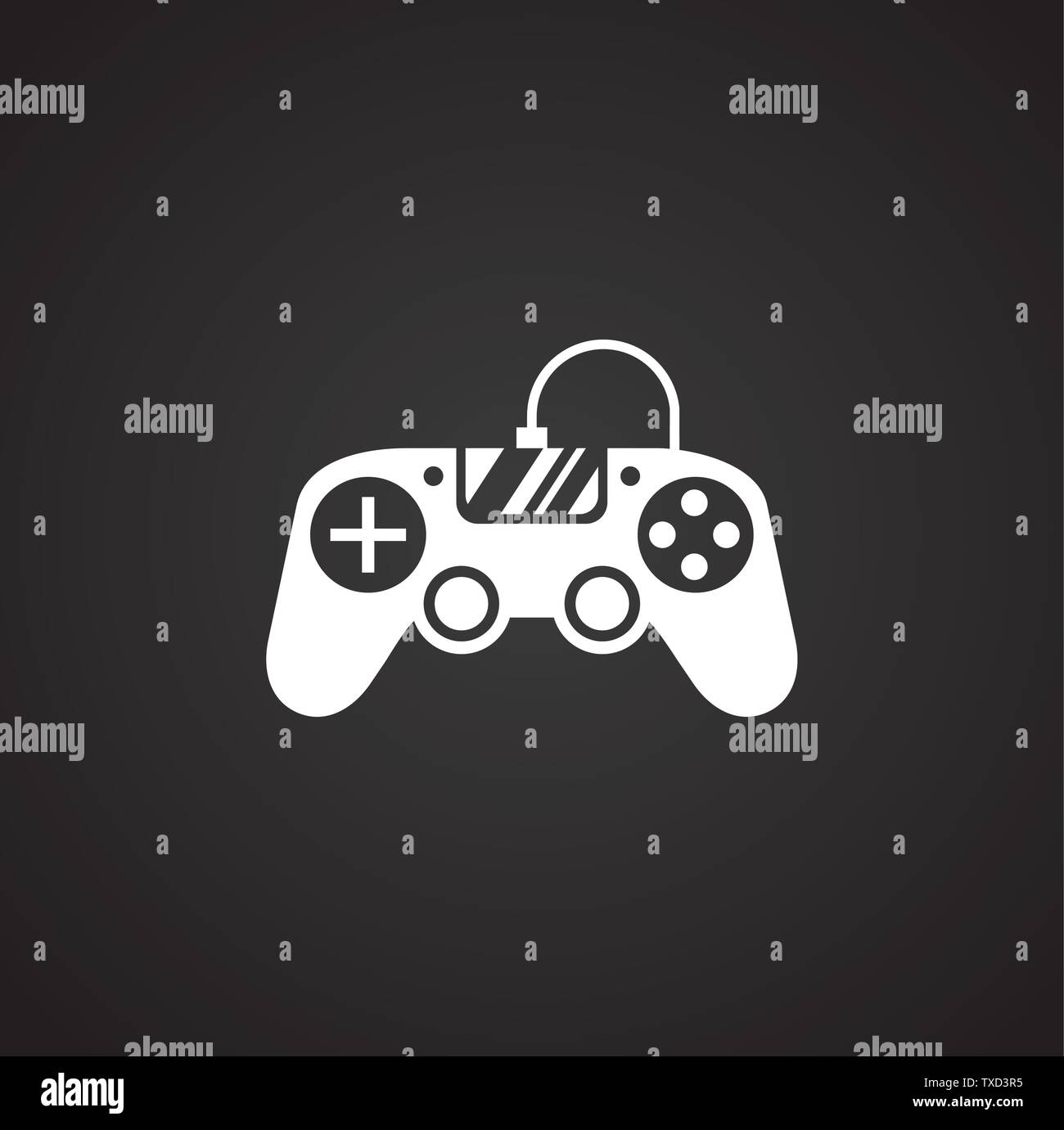 Joystick icon on background for graphic and web design. Simple ...
