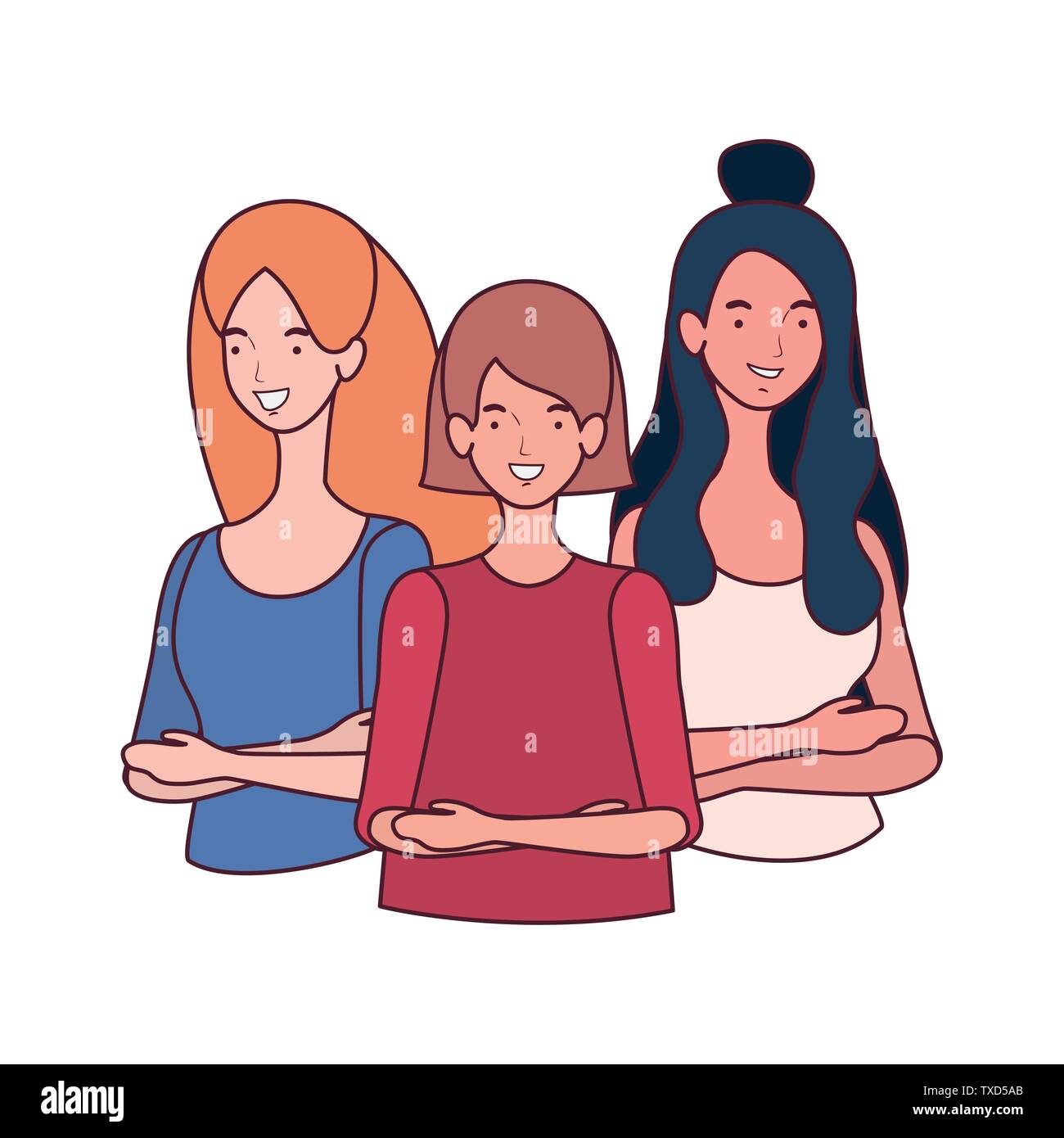 young women on white background Stock Vector Image & Art - Alamy