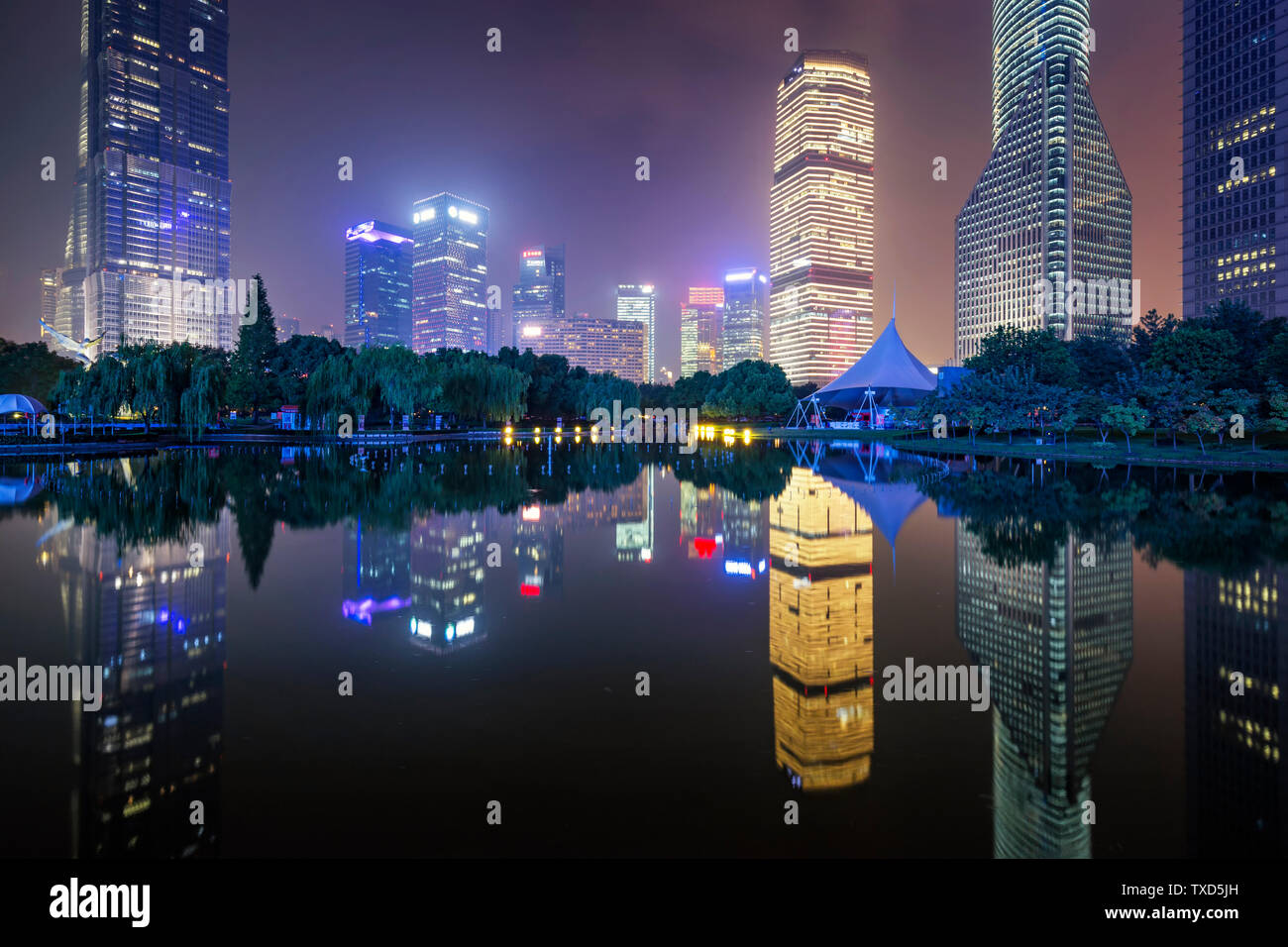 Shanghai Bund Lujiazui Urban Scenery Summer Night View HD Picture Stock ...