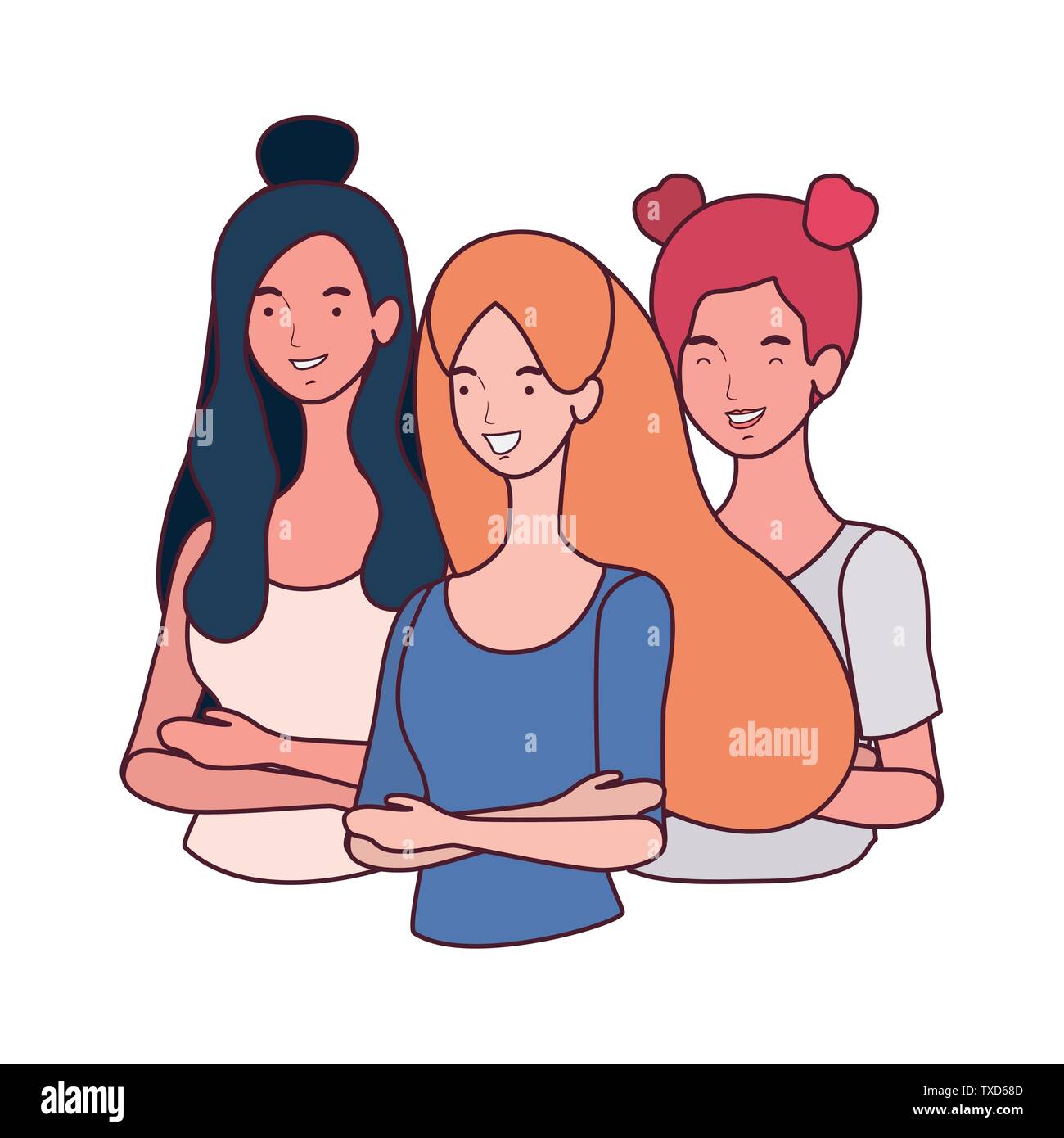young women on white background Stock Vector Image & Art - Alamy