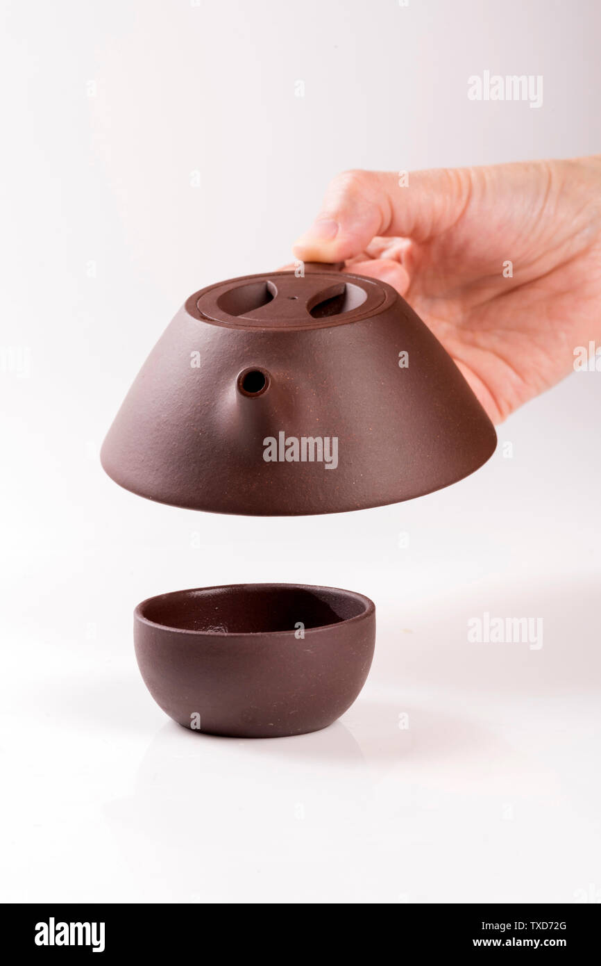 purple sand tea set Stock Photo - Alamy