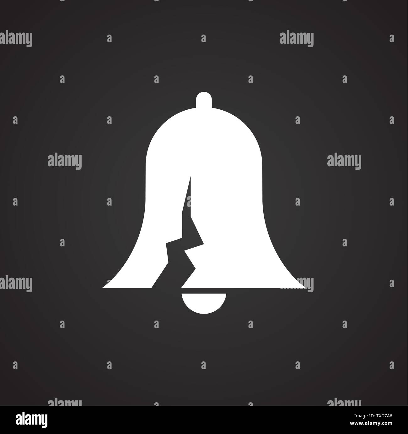 Bell icon on background for graphic and web design. Simple illustration ...