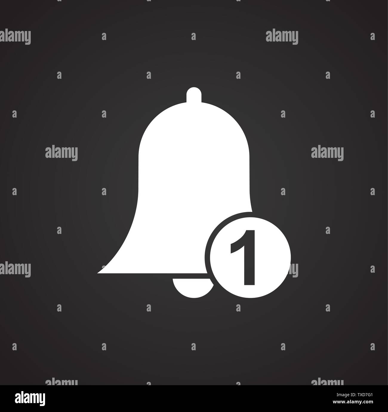 Bell icon on background for graphic and web design. Simple illustration ...