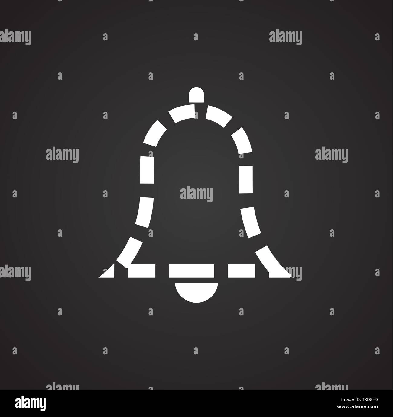 Bell icon on background for graphic and web design. Simple illustration ...