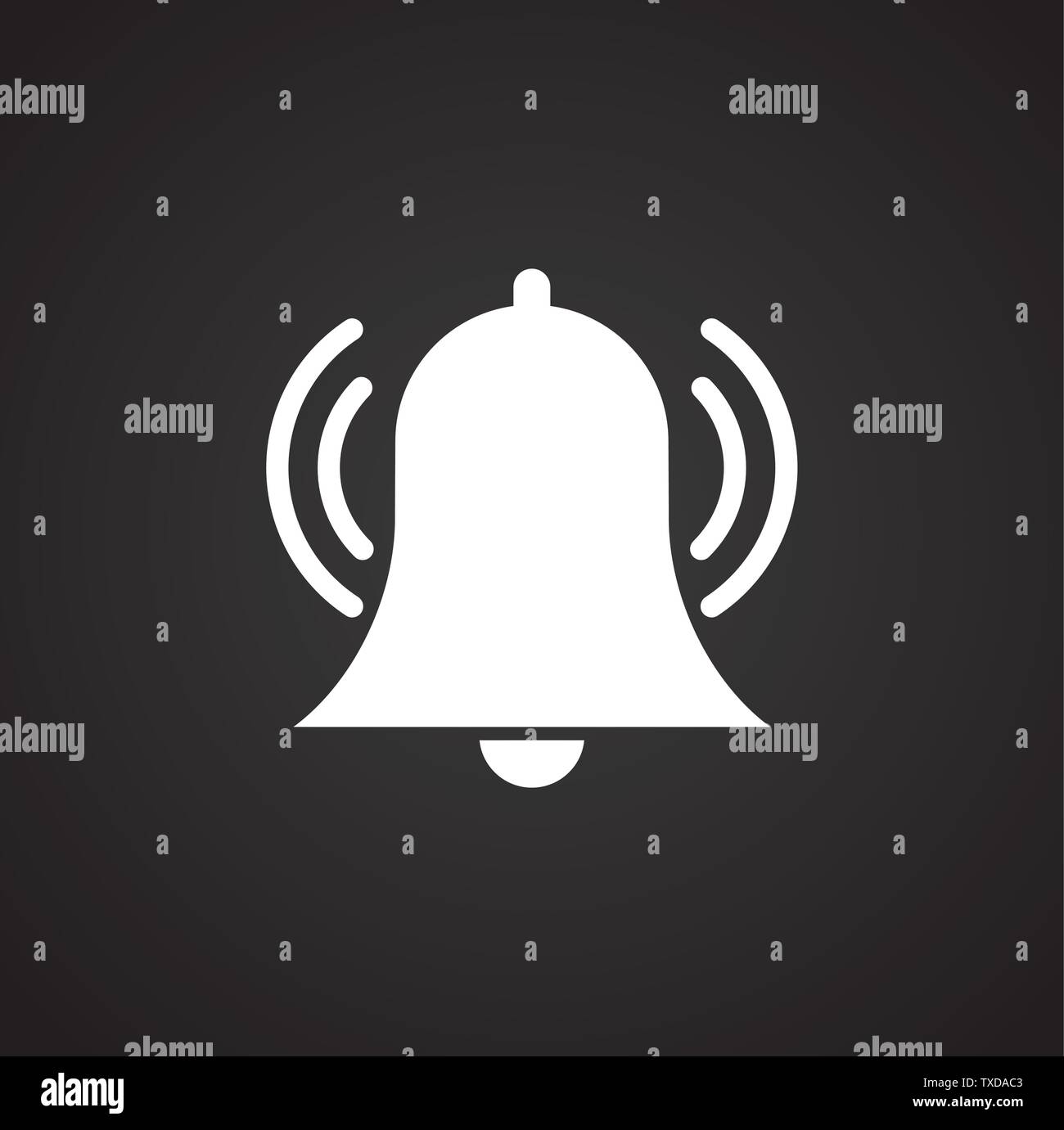 Bell icon on background for graphic and web design. Simple illustration ...