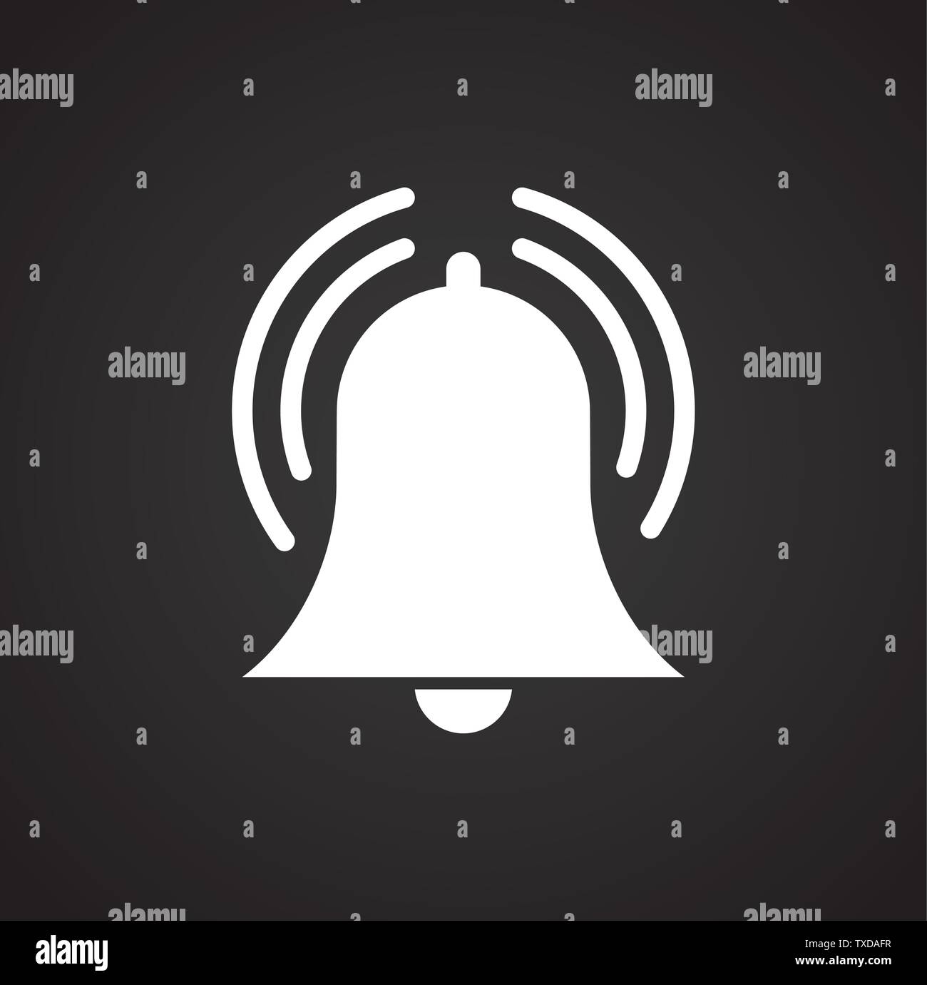Bell icon on background for graphic and web design. Simple illustration ...