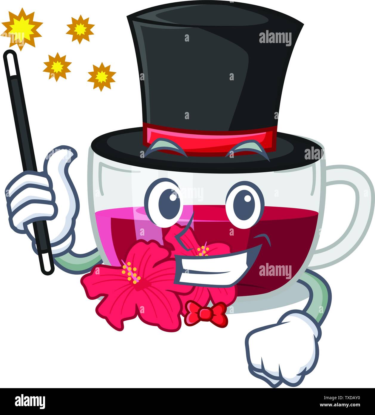 Magician hibiscus tea in a cartoon bottle Stock Vector Image & Art - Alamy
