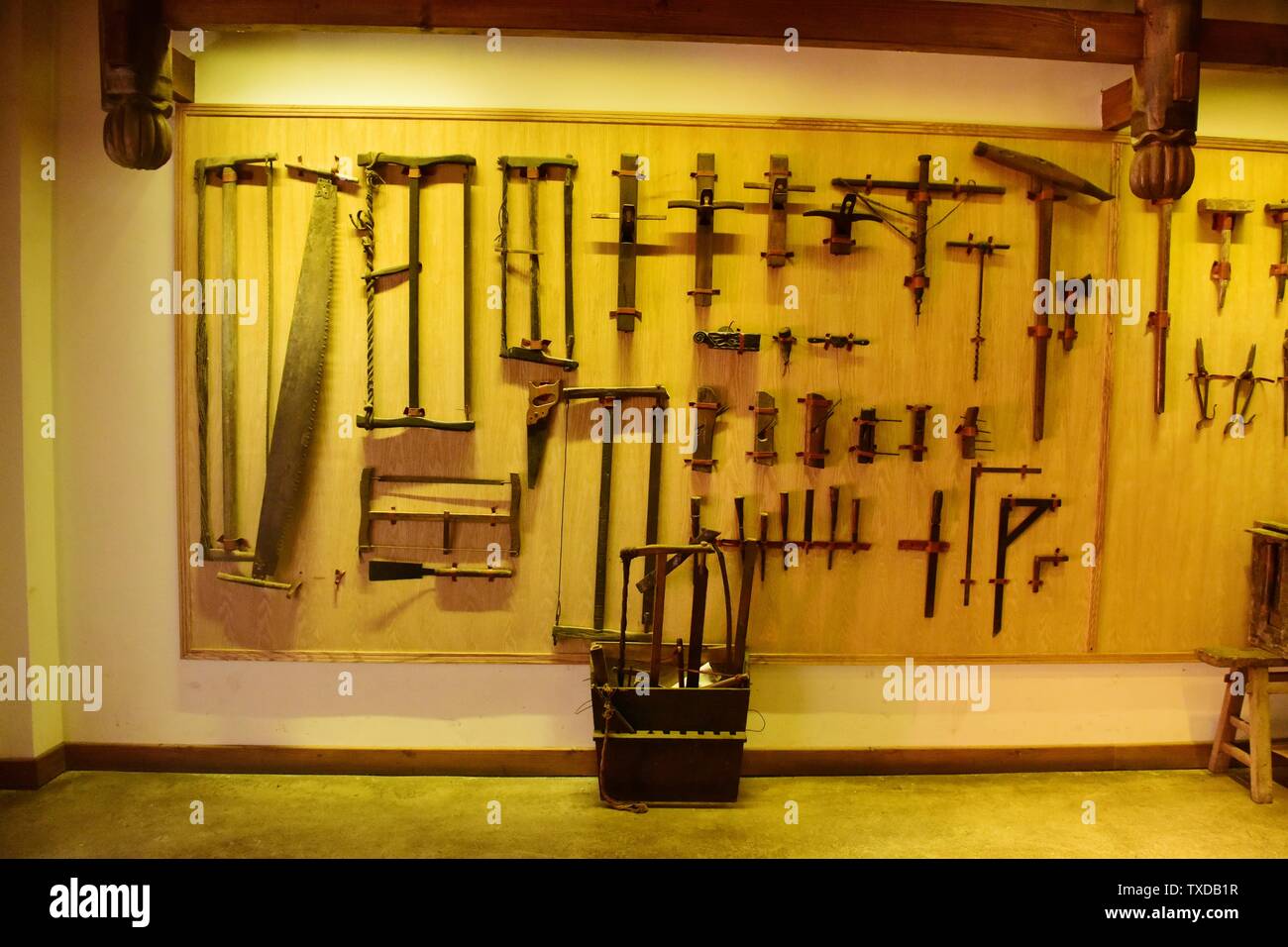 Rural carpenter tools Stock Photo - Alamy