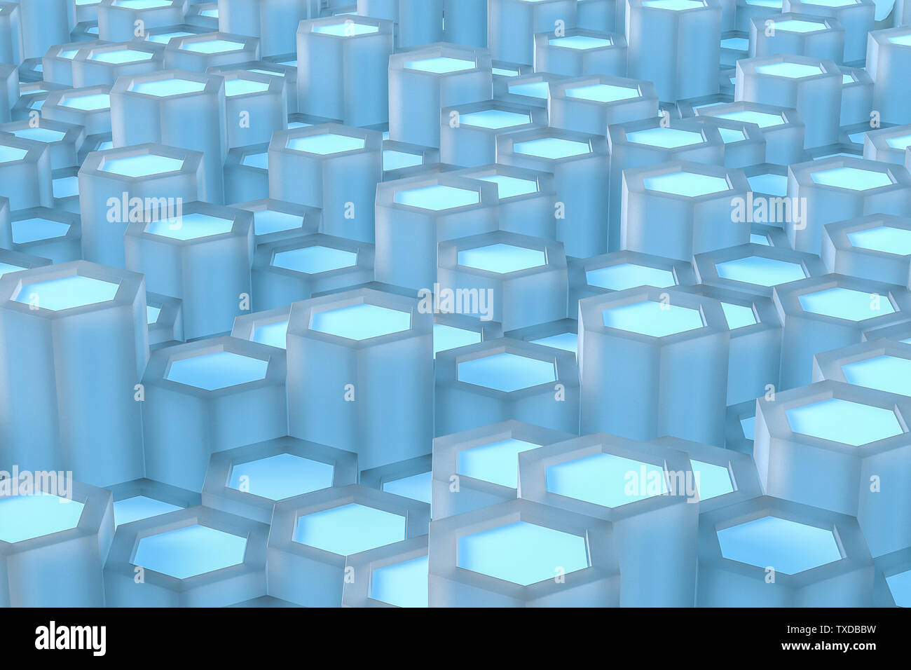 Blue transparent material hexagonal background, three-dimensional ... Blue transparent material hexagonal background, three-dimensional ...