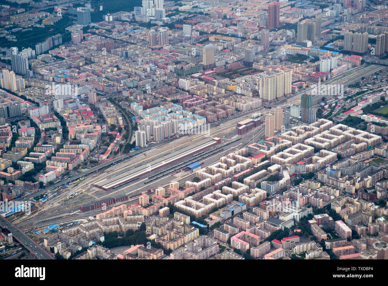 Aerial photo of western Harbin city. New district. Hasi Stock Photo - Alamy